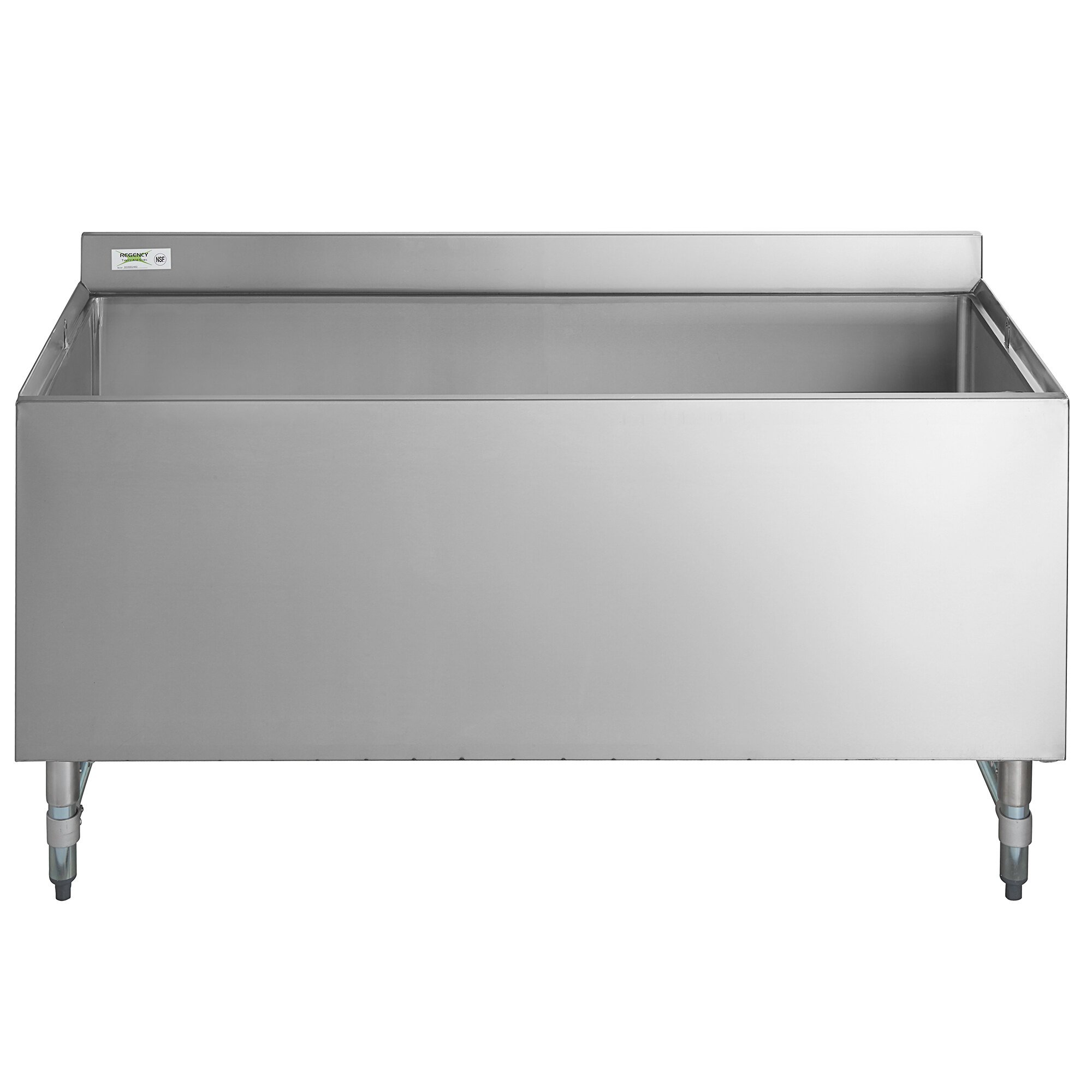 Regency 24" x 60" Stainless Steel Beer Box with 3" Backsplash - 20 3/4 ...