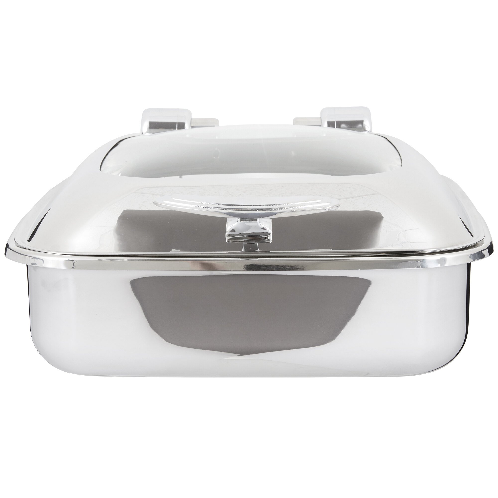 Vollrath 46134 6 Qt. Intrigue Square Induction Chafer with Glass Top ...