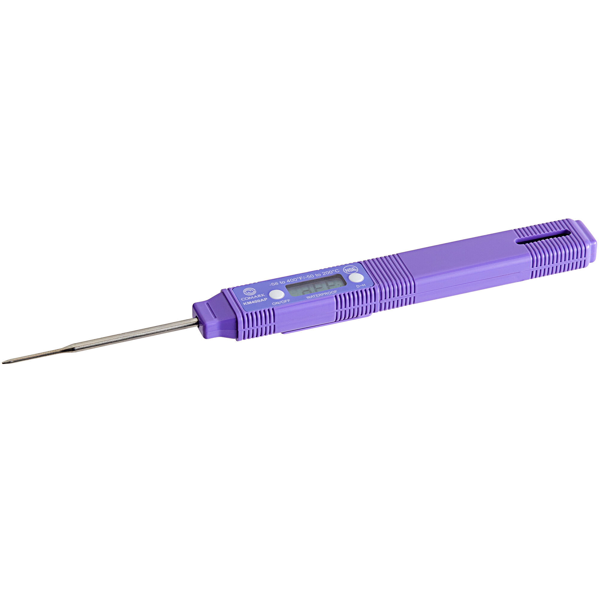 Comark KM400AP 2 3/4" Waterproof Purple Digital Pocket Probe Thermometer