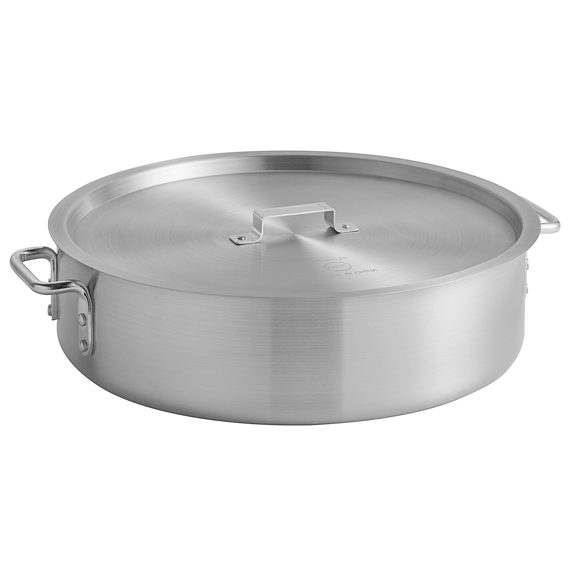 Choice 24 Qt. Standard Weight Aluminum Brazier with Cover