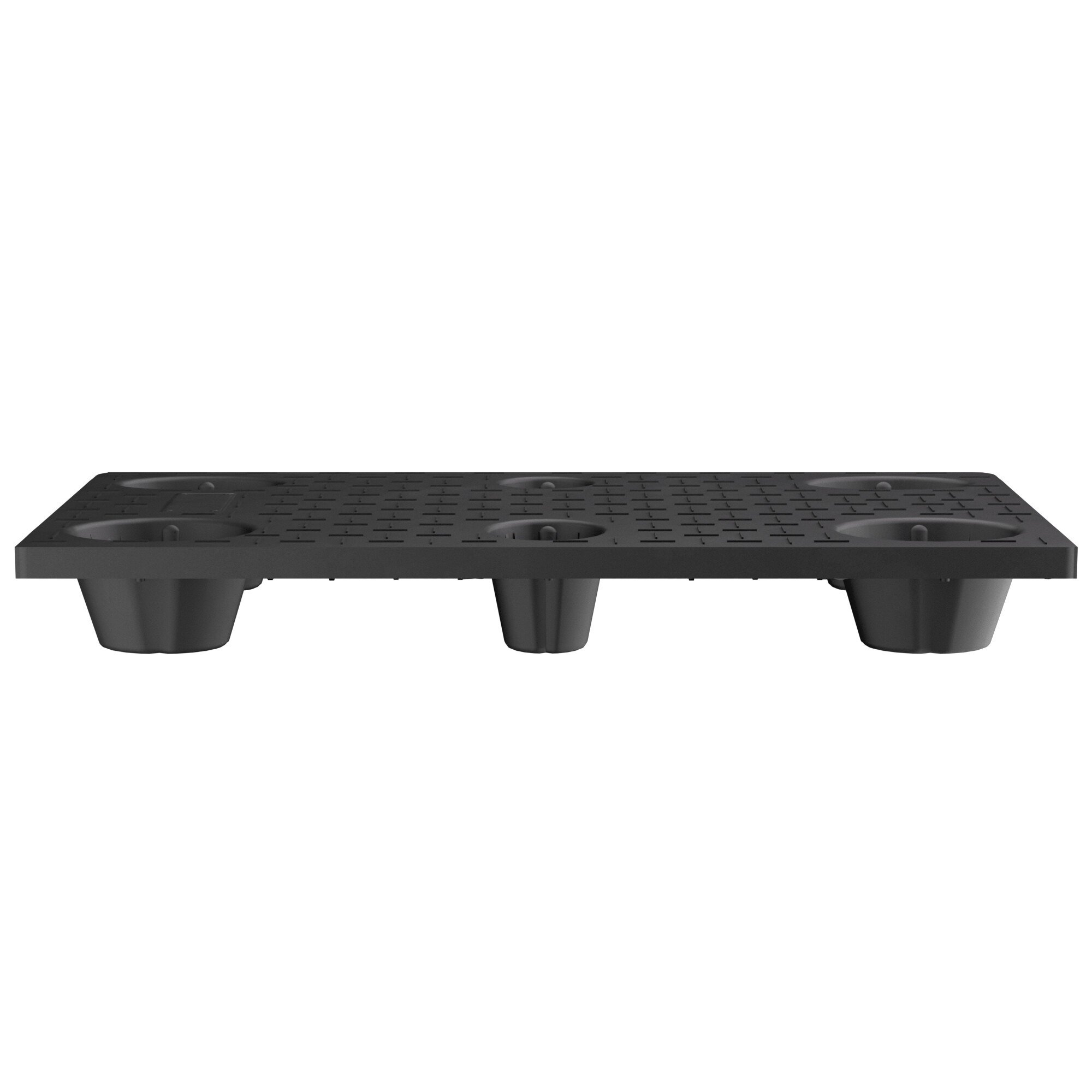Regency 48" x 24" x 5" Black Plastic Nesting Pallet Base - 1500 lb ...