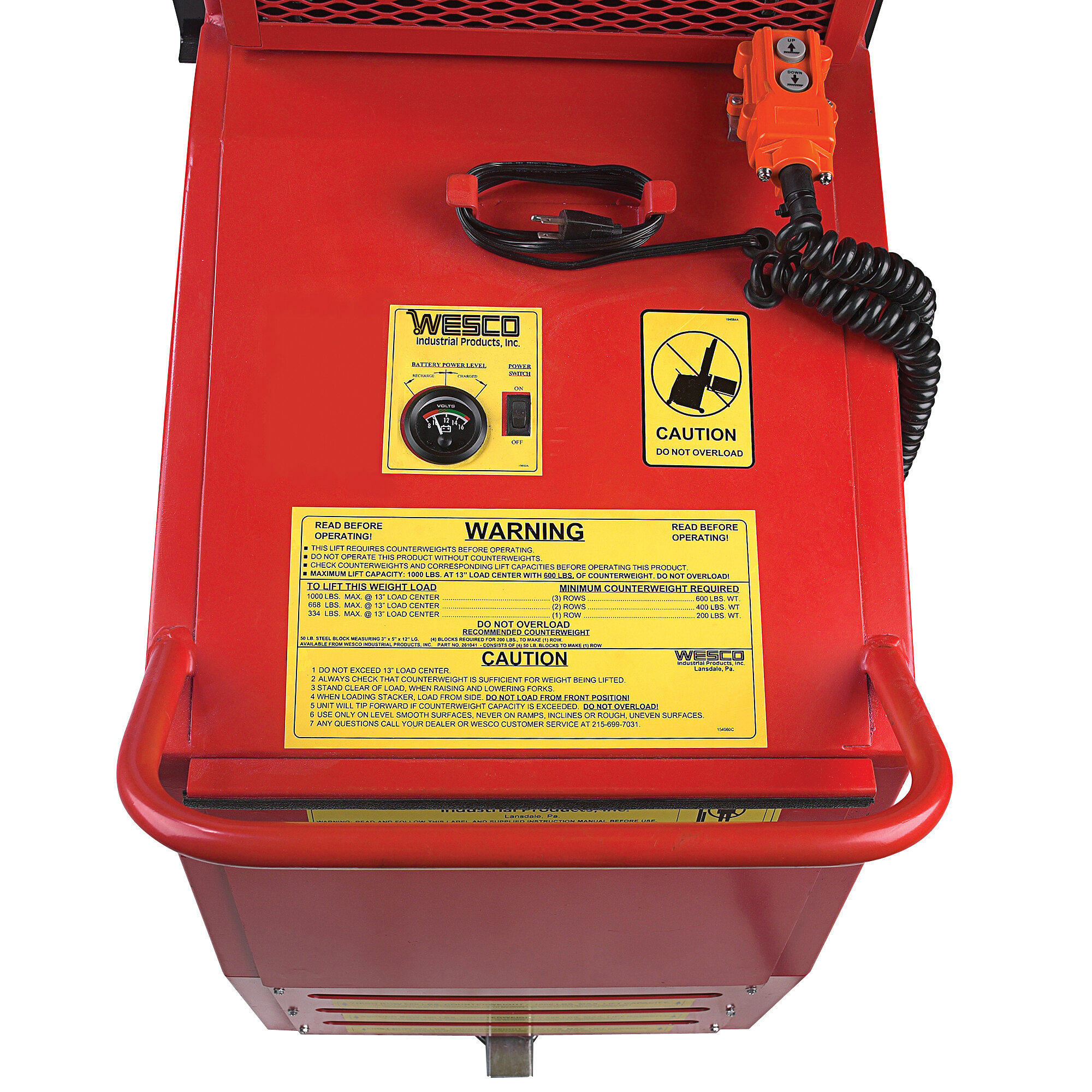 Wesco Industrial Products 261037 1000 lb. Counter Balance Powered ...