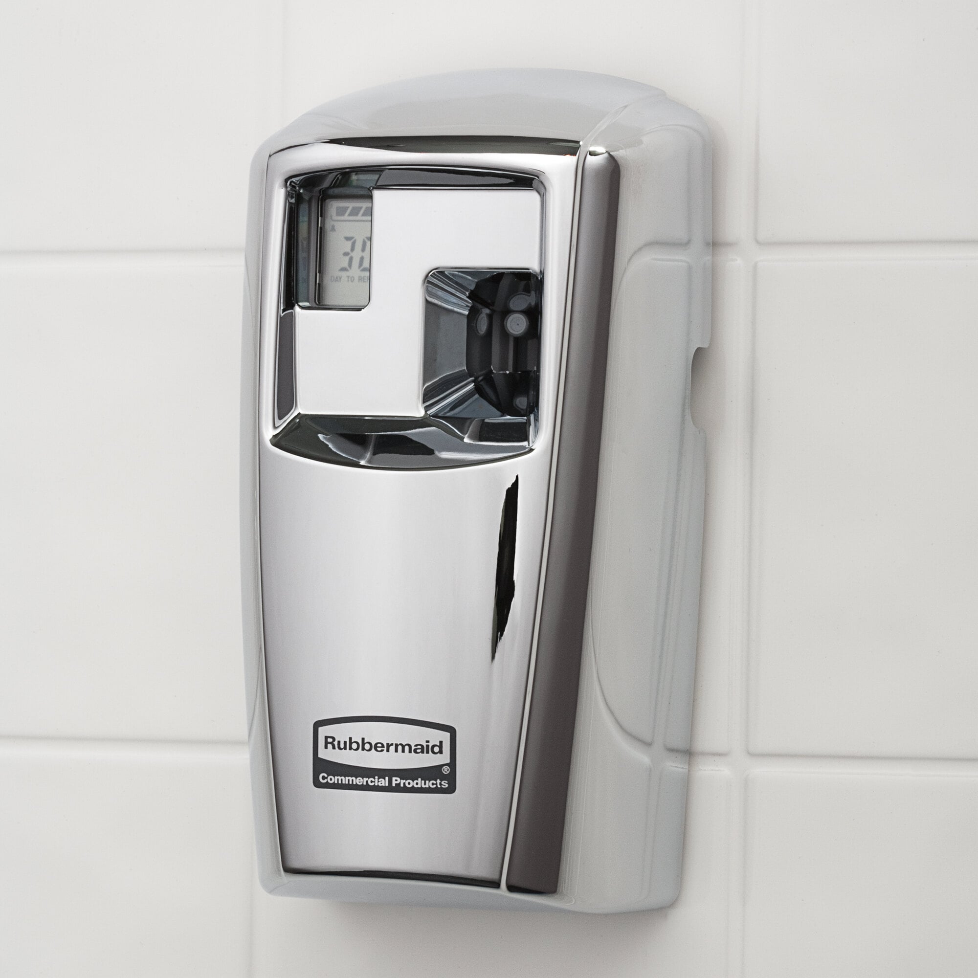 Rubbermaid 1793533 Microburst 3000 LCD Chrome Metered Aerosol Air ...