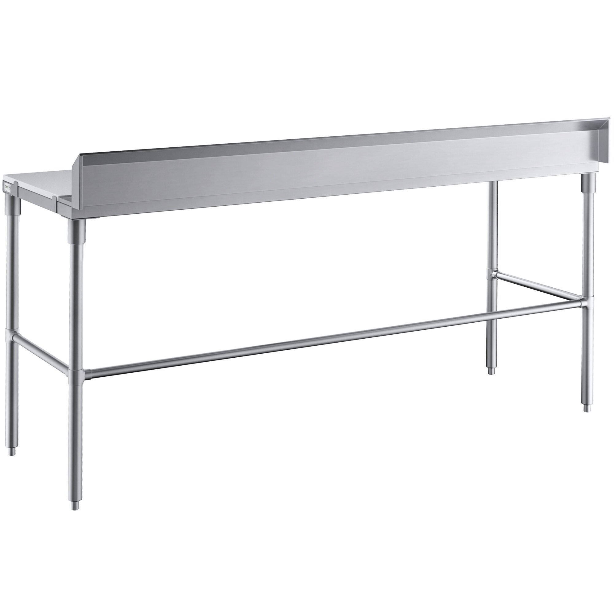 Regency 24" x 72" 14-Gauge 304 Stainless Steel Poly Top Table with 3/4 ...