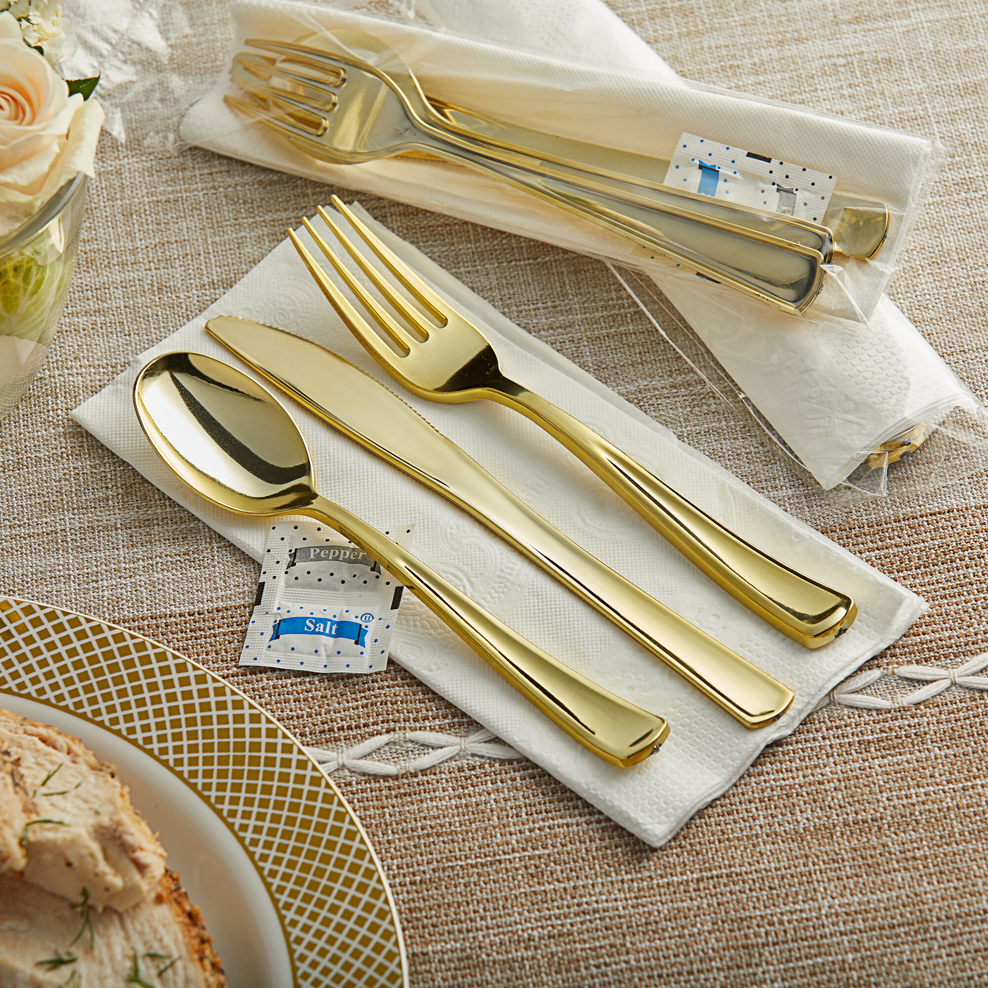 Gold Visions Individually Wrapped Classic Heavy Weight Gold Plastic Gold Visions Individually Wrapped Classic Heavy Weight Gold Plastic