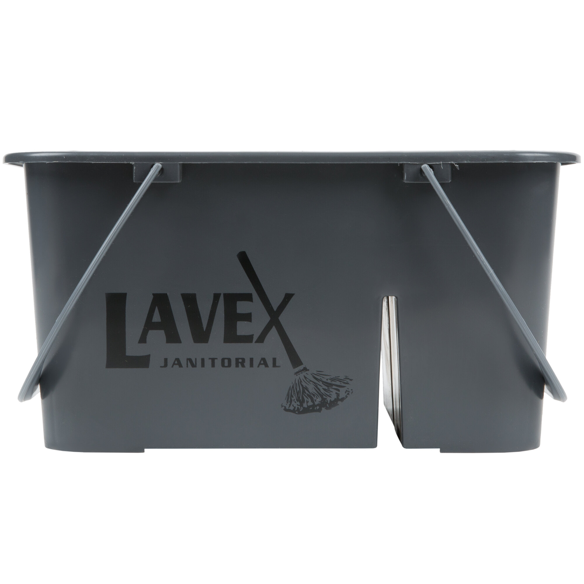 Lavex Janitorial Plastic Cleaning Caddy, 4-Compartment Gray, 11.5L x 9W