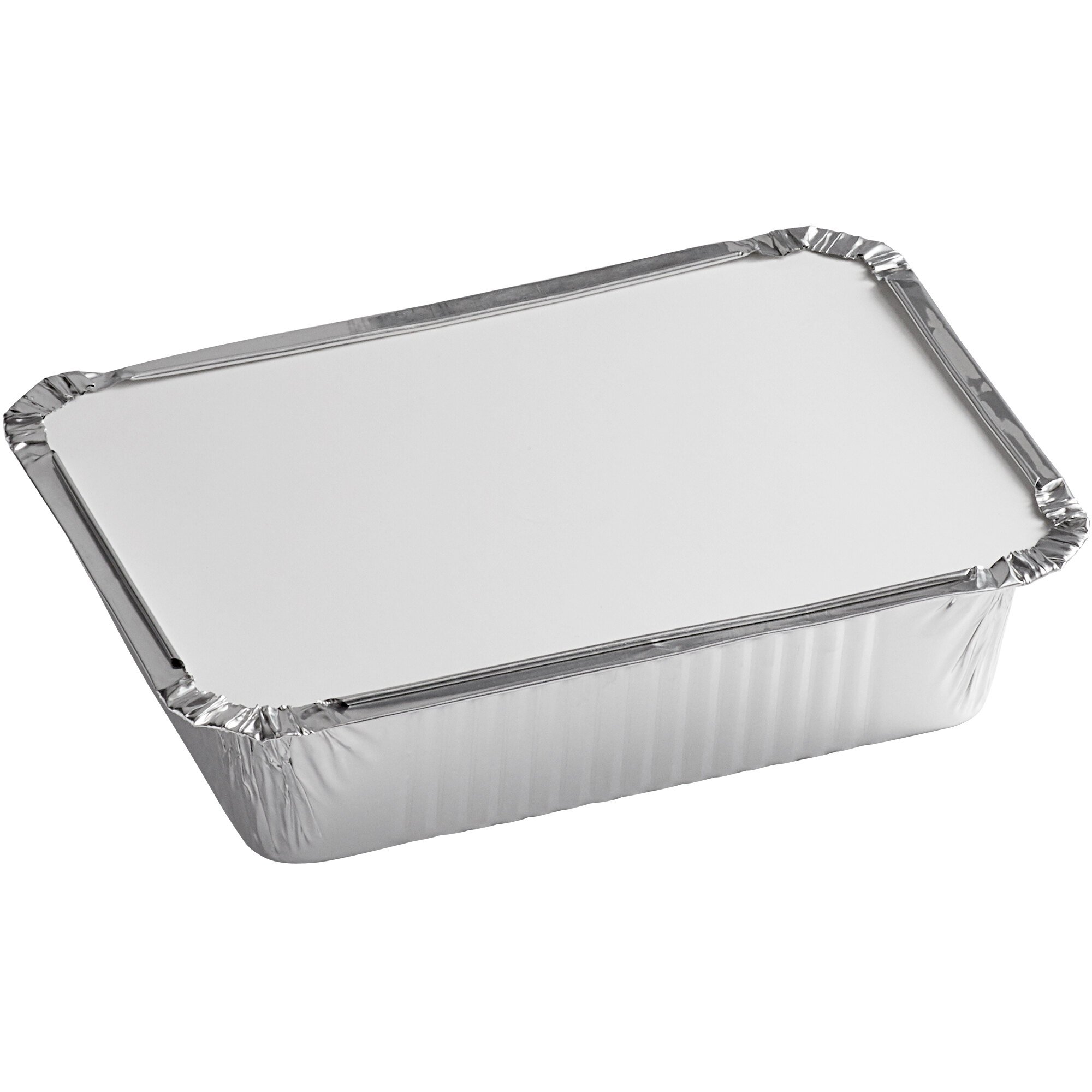 Choice 1 1/2 lb. Deep Oblong Foil Container with Board Lid - 250/Case