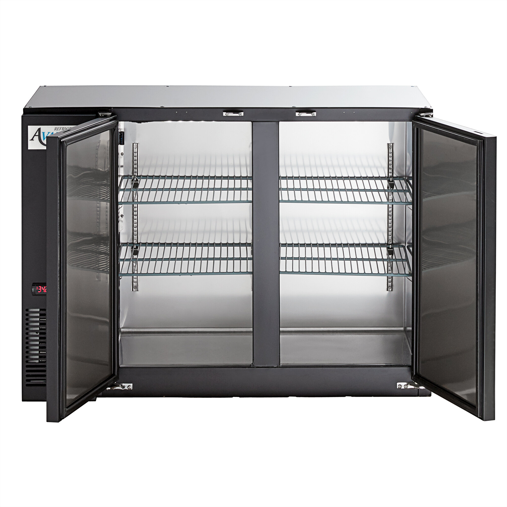 Avantco UBB-48-GT 48" Black Underbar Height Narrow Solid Door Back Bar ...