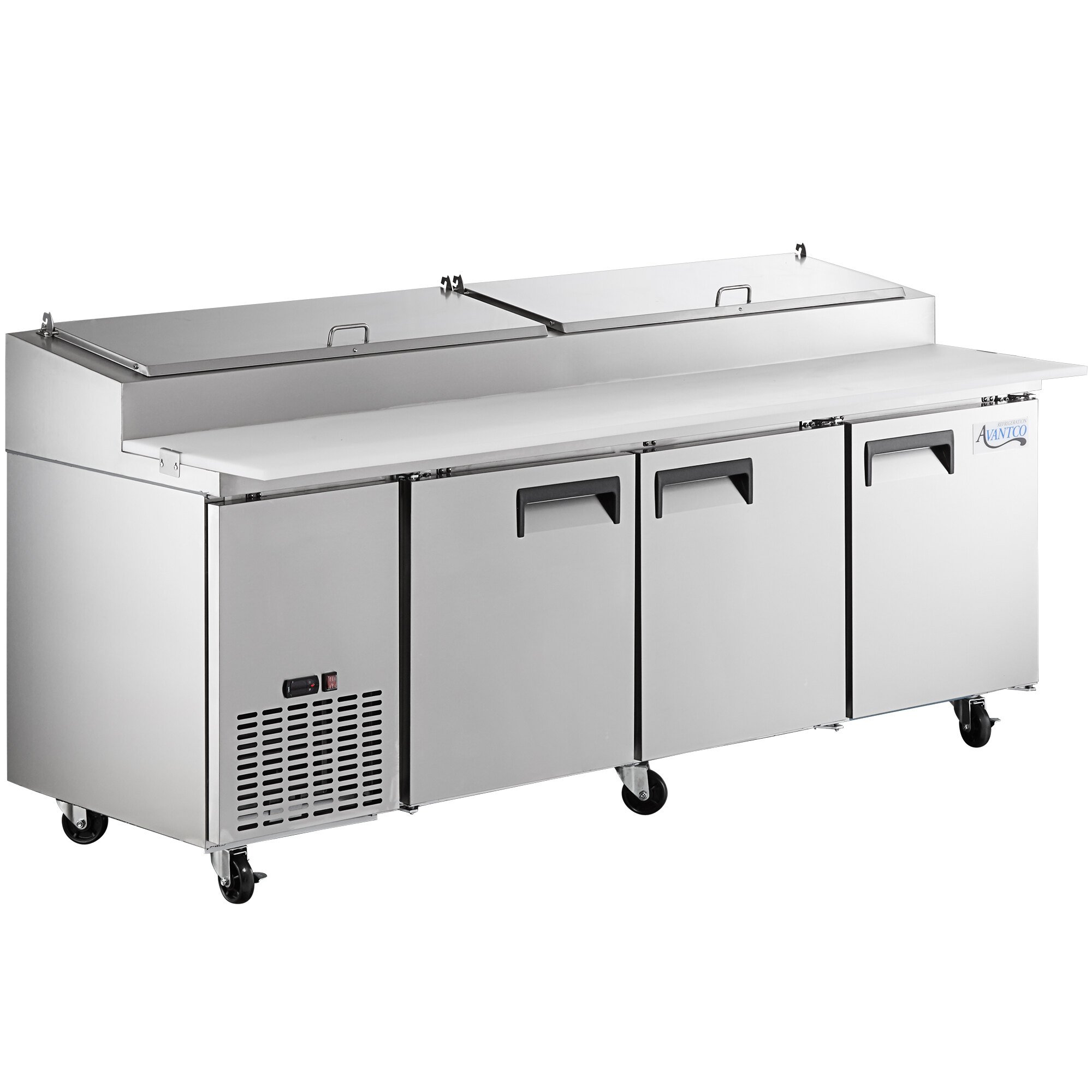 Avantco APPT-91-HC 91" 3 Door Refrigerated Pizza Prep Table