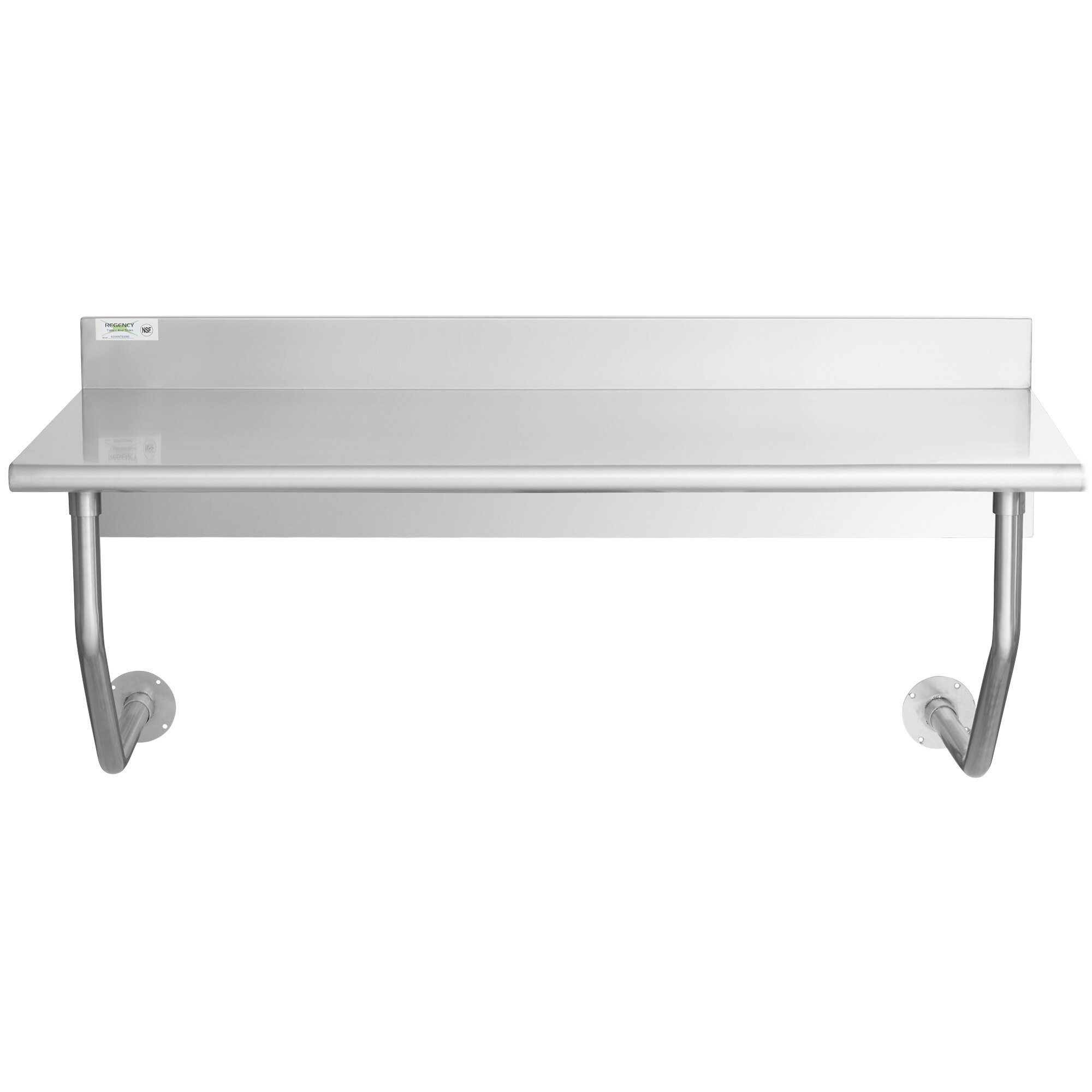 Regency 30" x 60" 16-Gauge 304 Stainless Steel Wall Mounted Table with ...