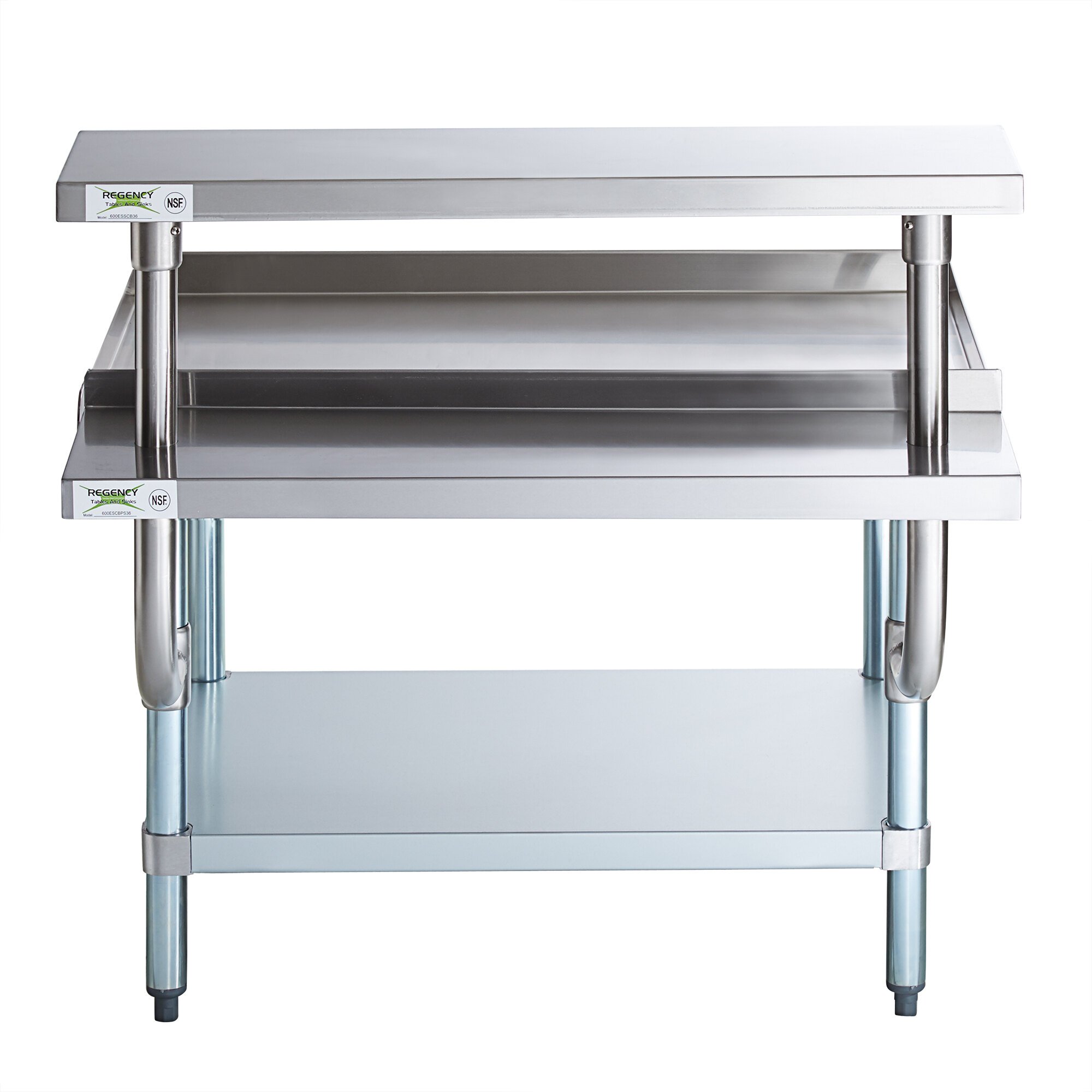 Regency 30" x 36" 16-Gauge Stainless Steel Equipment Stand with ...