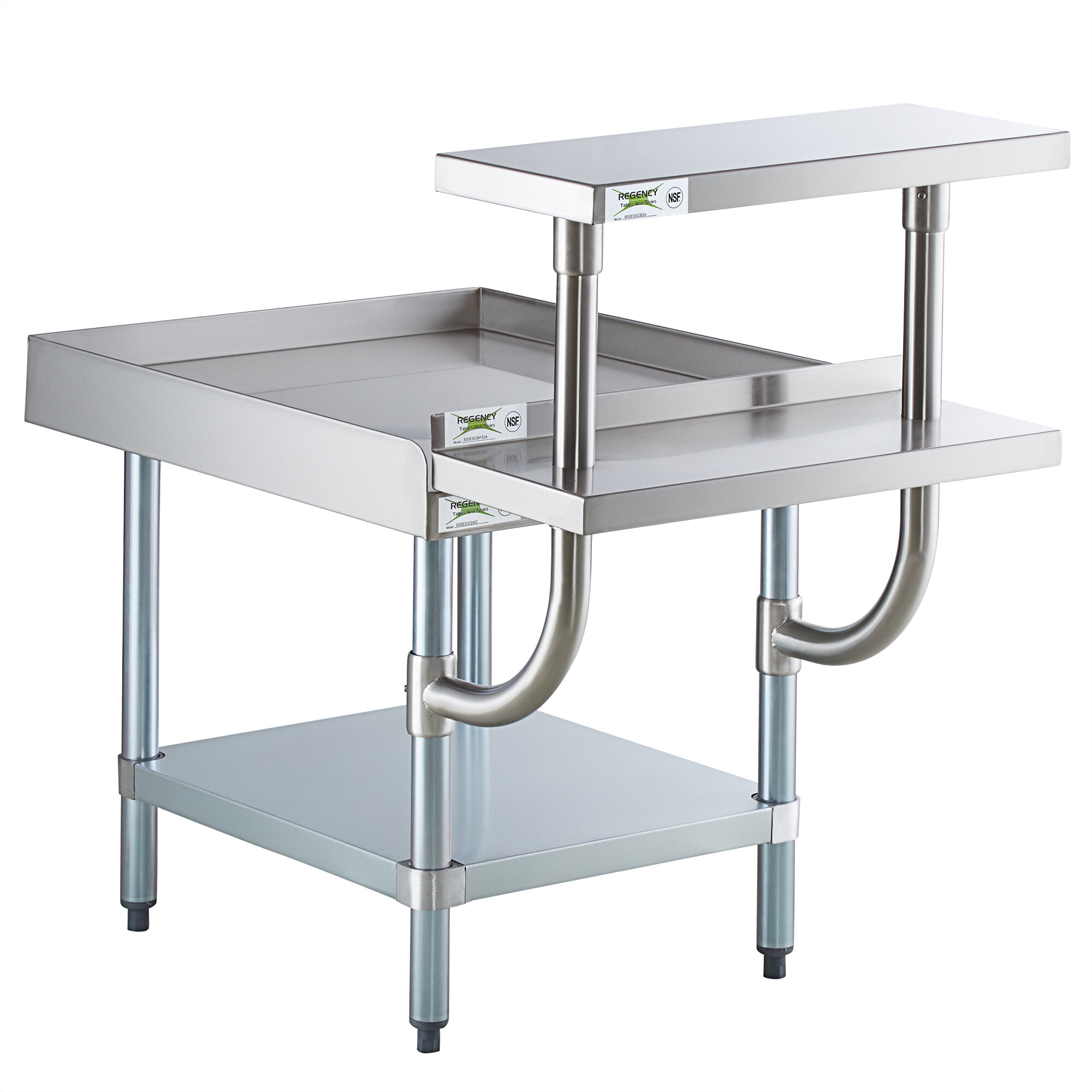 Regency 30" x 24" 16-Gauge Stainless Steel Equipment Stand with ...
