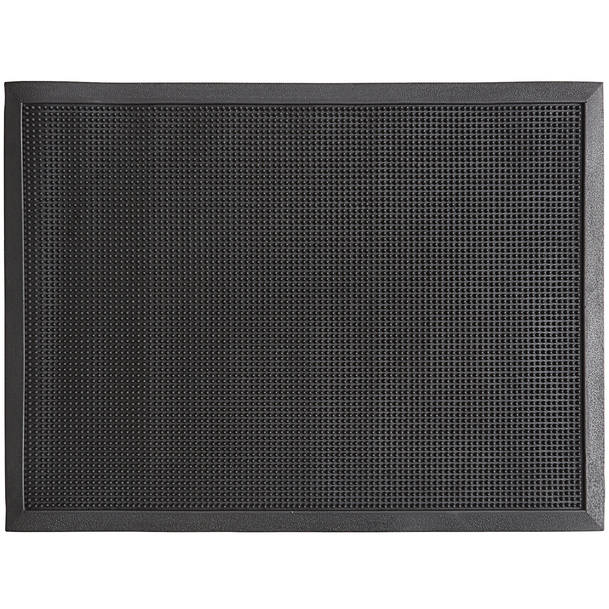 Choice 24" x 32" Black Rubber Finger-Scraper Top Anti-Fatigue Mat - 1/2 ...