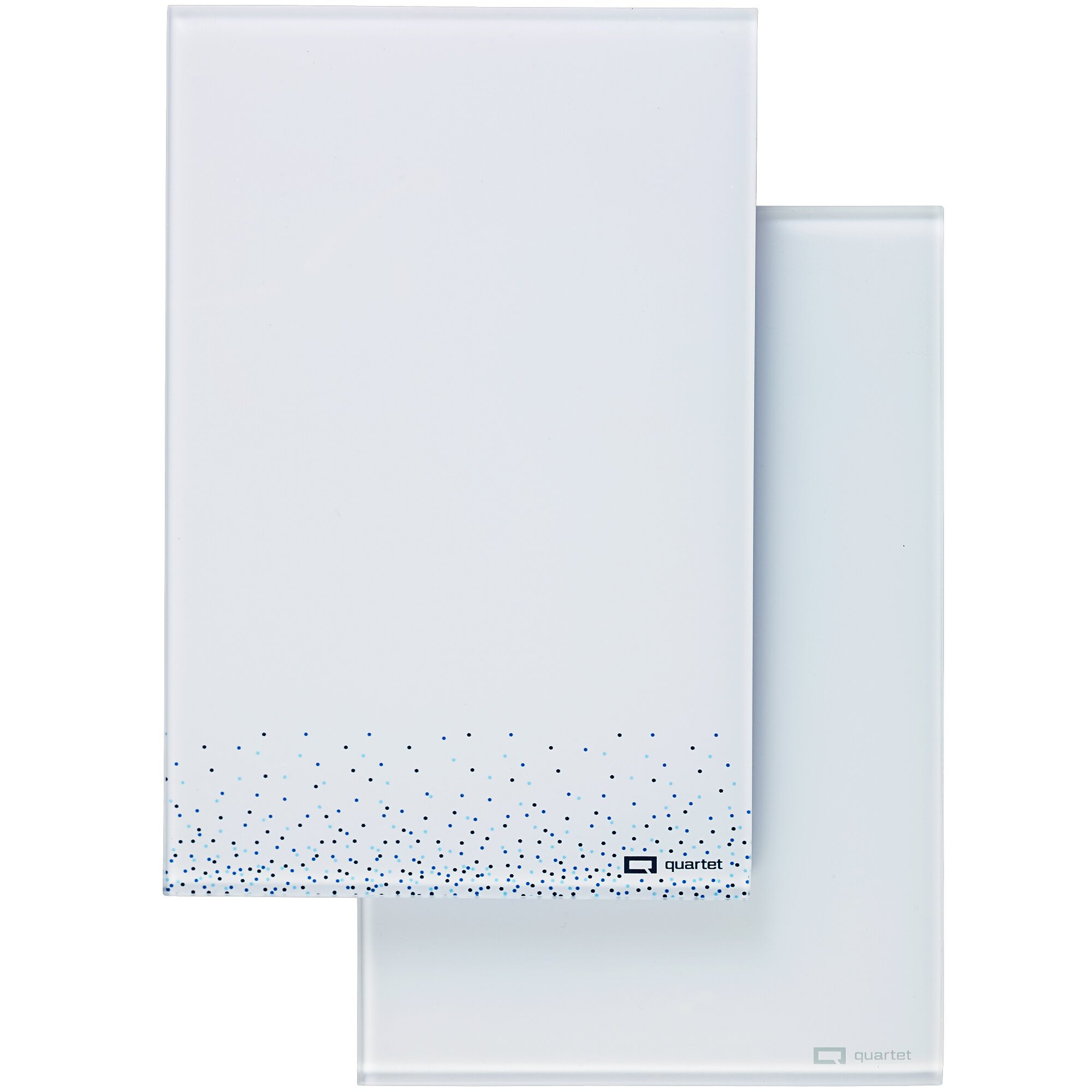 Quartet GDP96D 9" x 6" White / Dot Frameless Glass Dry Erase Desktop ...
