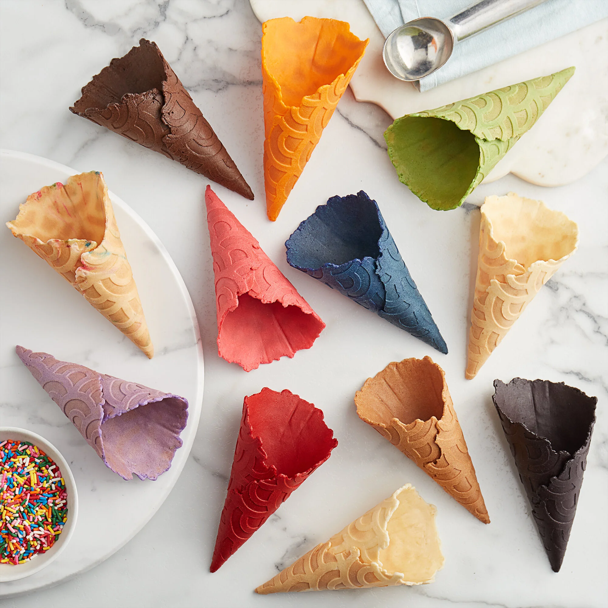 The Konery Pink Vanilla Waffle Cones - 144/Case