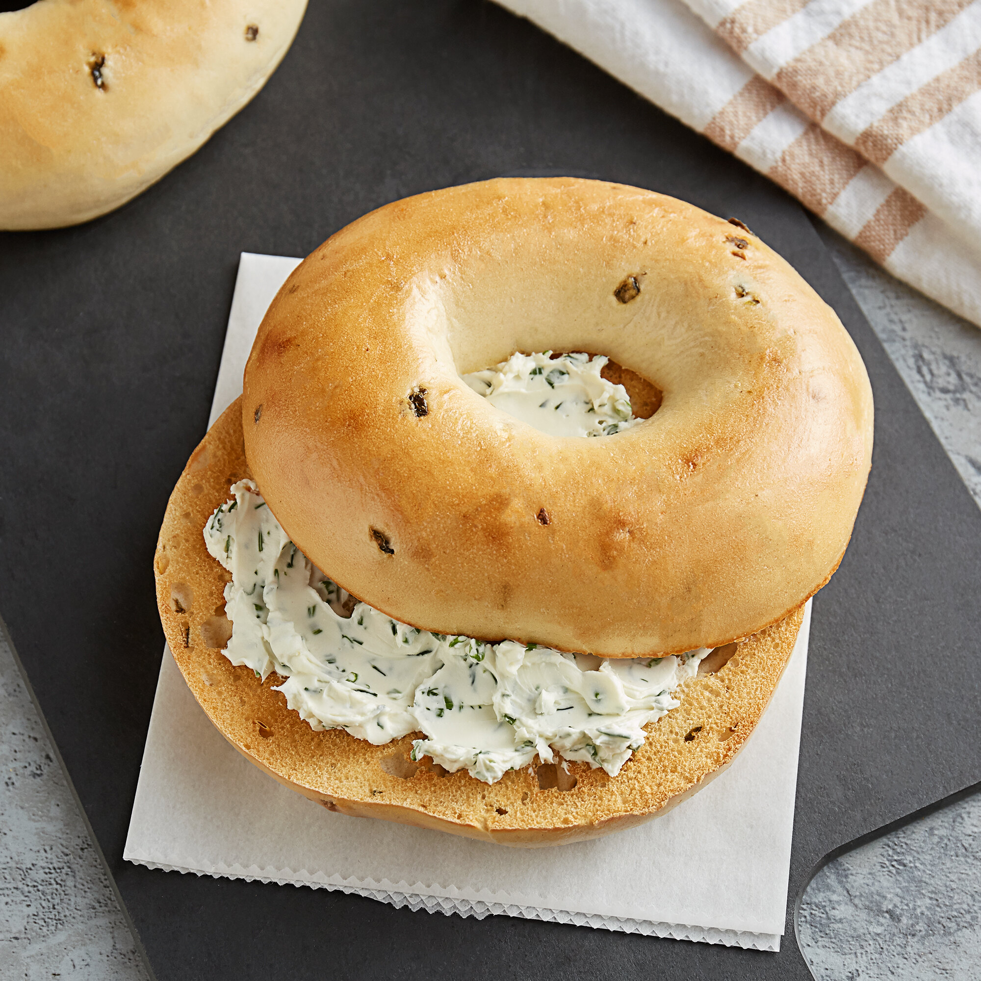 Original Bagel 4.5 oz. New York Style Jalapeno Bagel - 75/Case