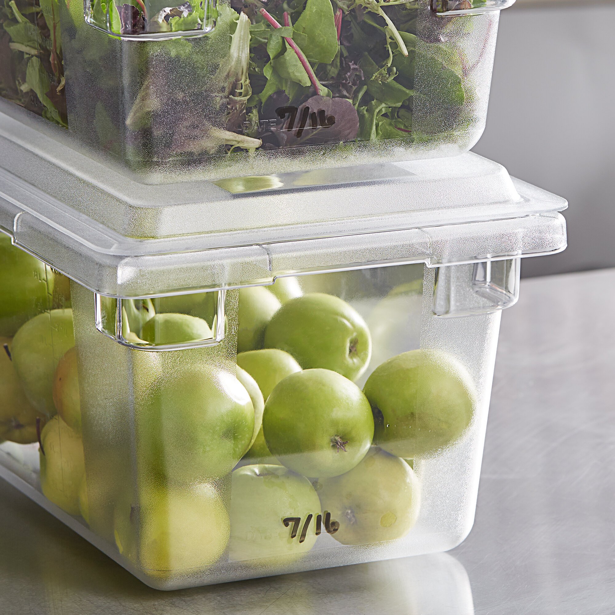 Vigor 18" x 12" x 9" Clear Polycarbonate Food Storage Box