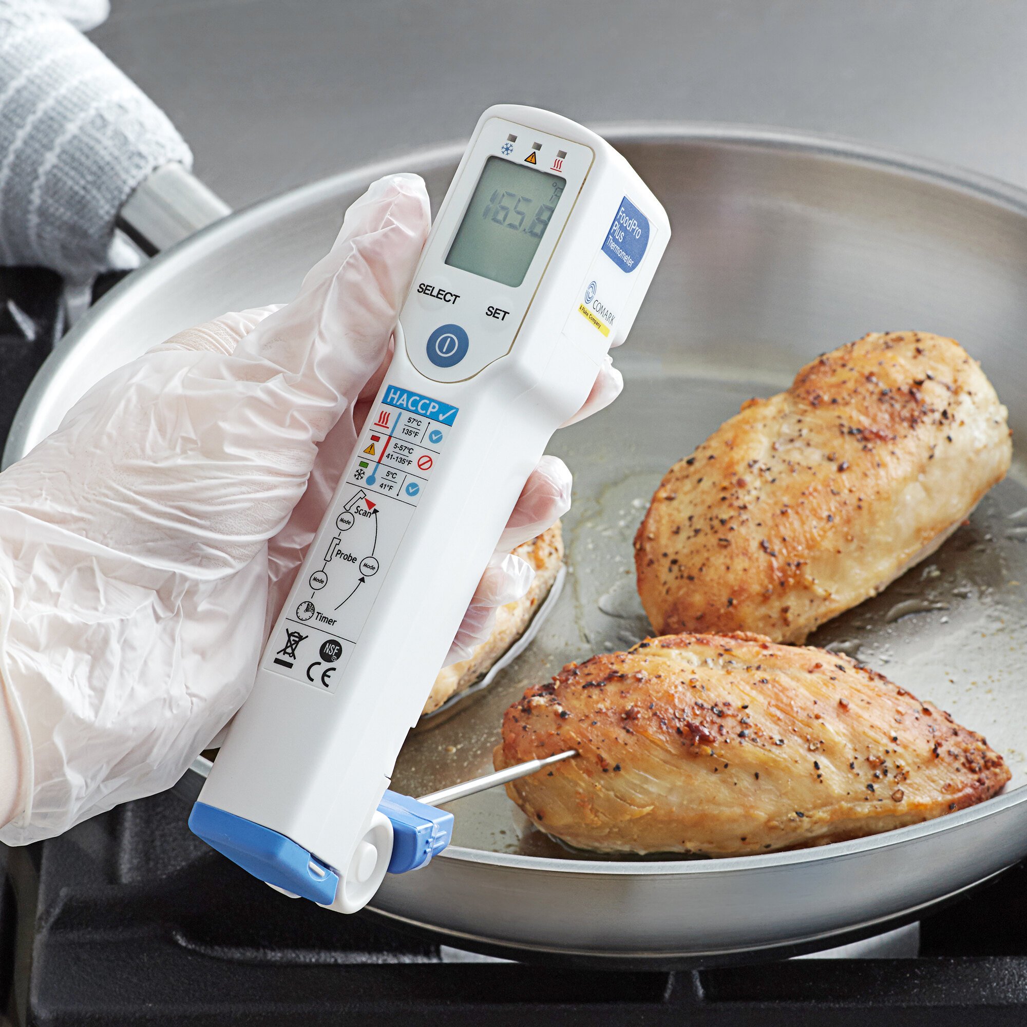 Comark FoodPro Plus Infrared Thermometer w/ Folding Probe