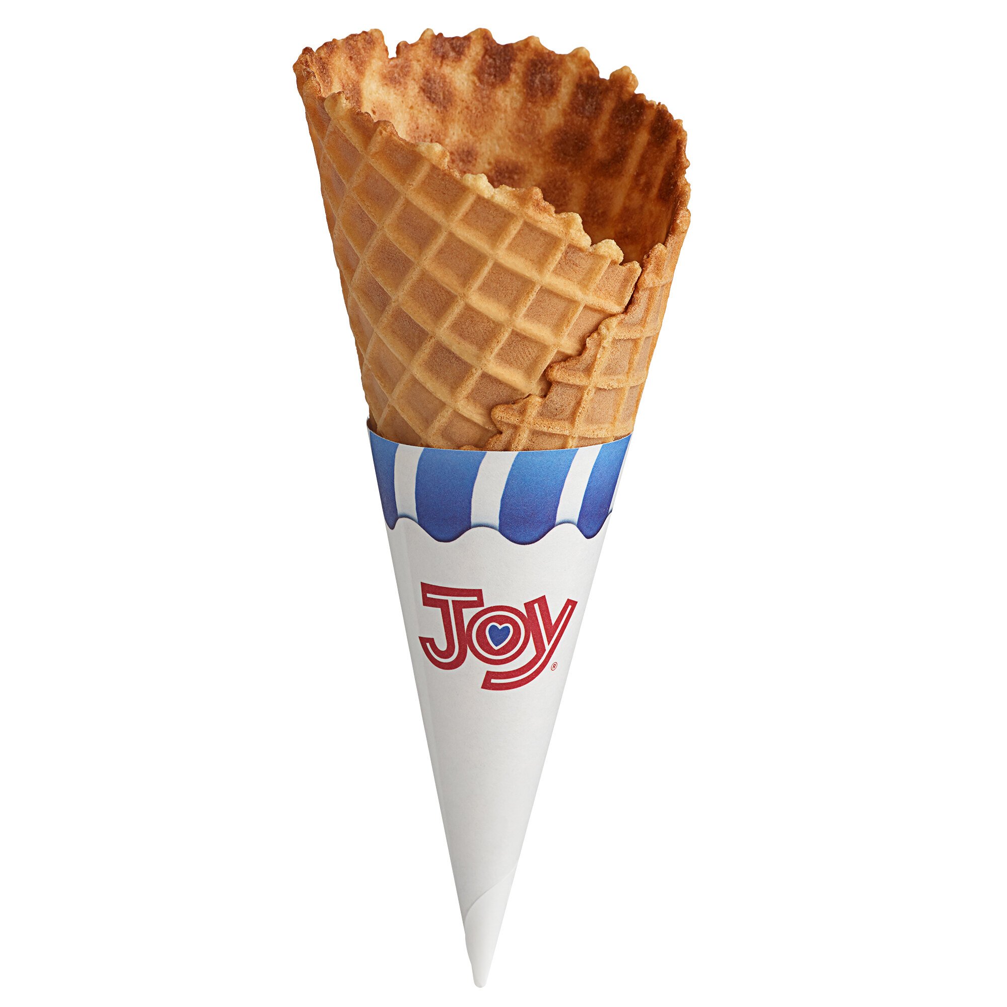 Joy Large Size Jacketed Ice Cream Waffle Cone - 180/Case