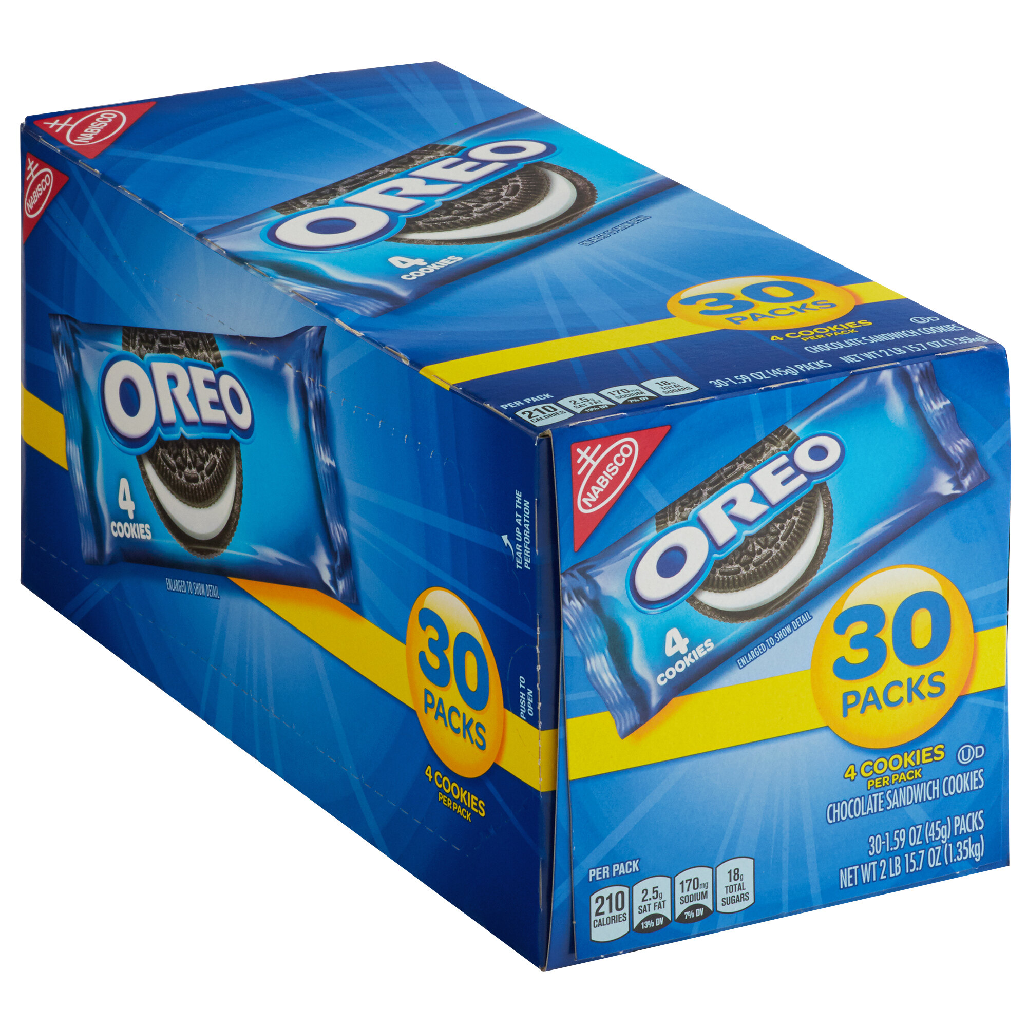 Oreo Cookie Snack Packs: 4-Count (120/Case)