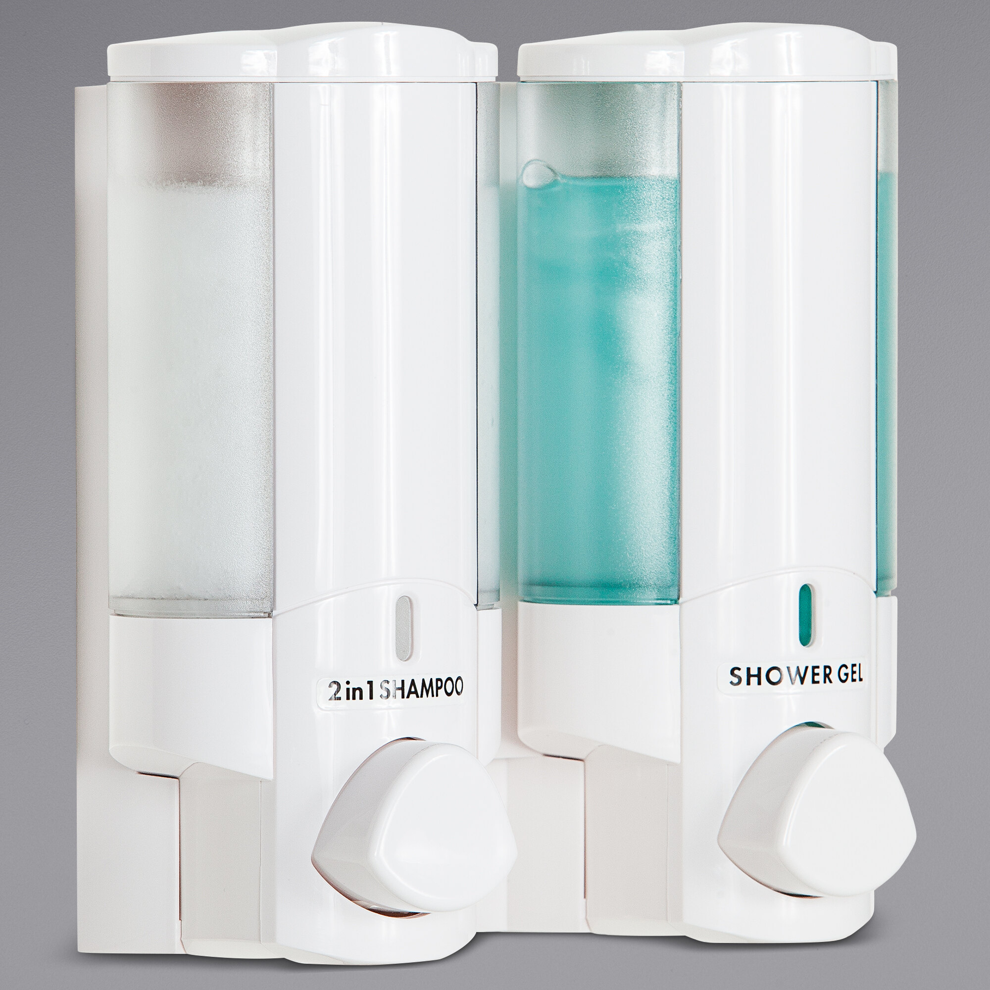 Dispenser Amenities 36250 Aviva 20 oz. White 2-Chamber Wall Mounted ...