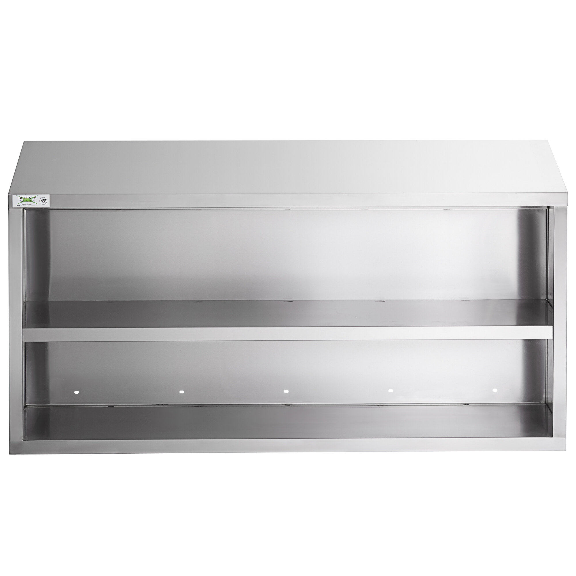 Regency 60" Stainless Steel Open Wall Cabinet