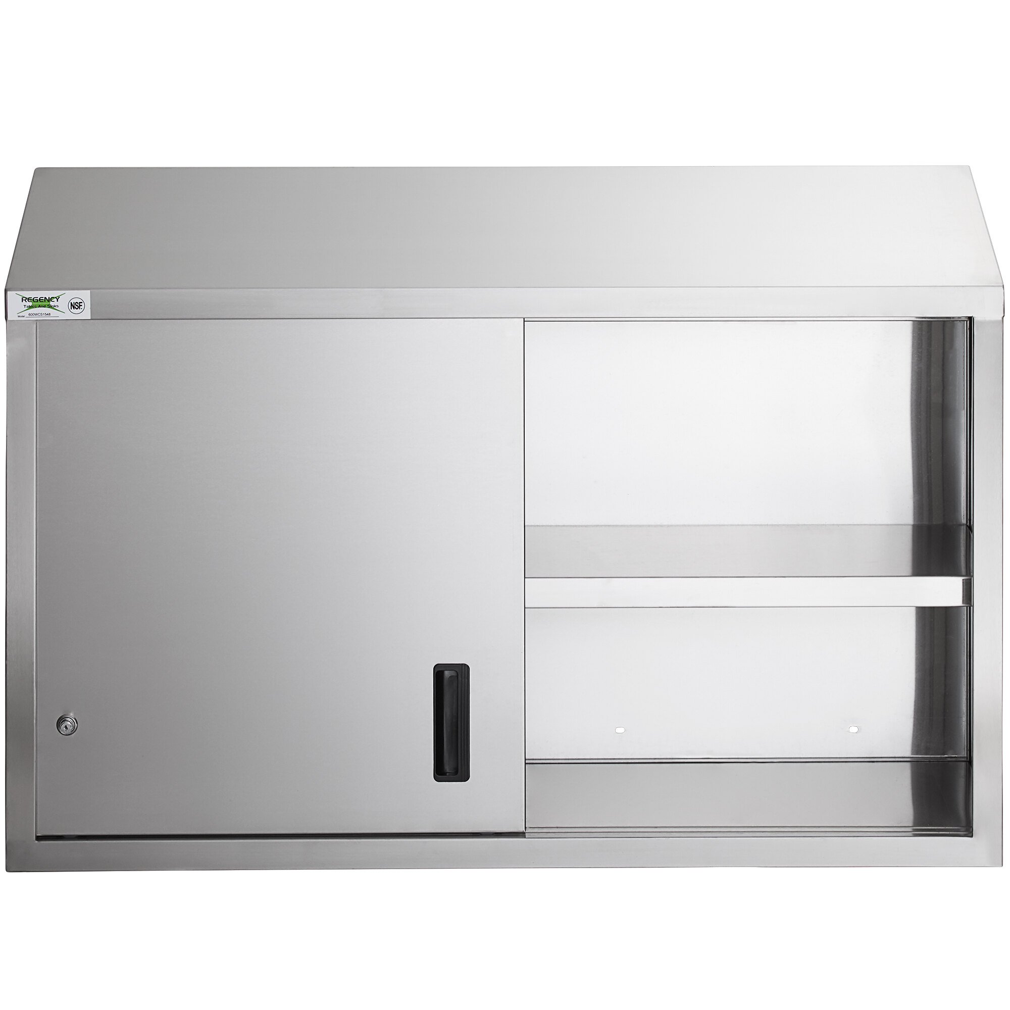 Regency 48" Stainless Steel Wall Cabinet with Sliding Doors