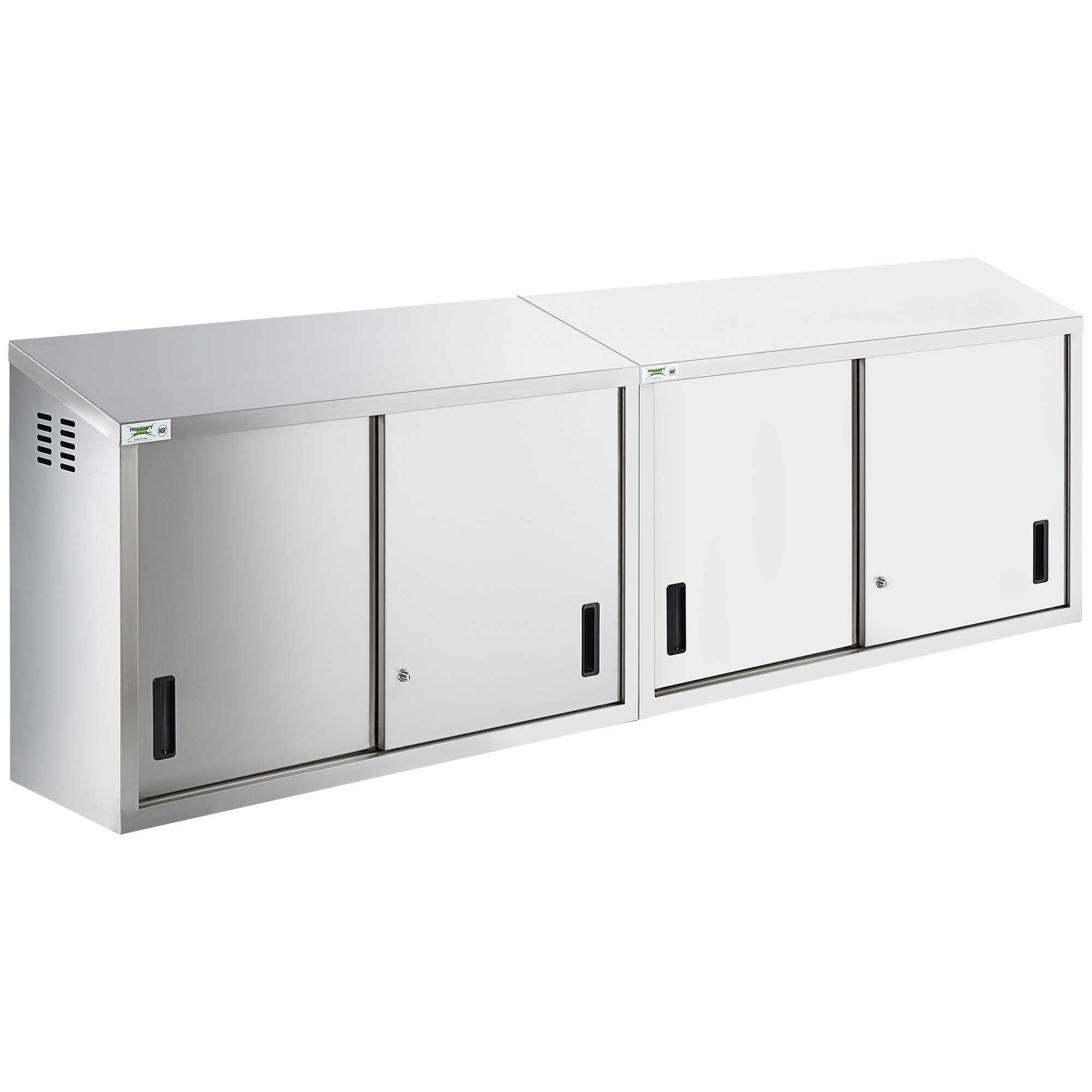 Regency 96" Stainless Steel Wall Cabinet with Sliding Doors