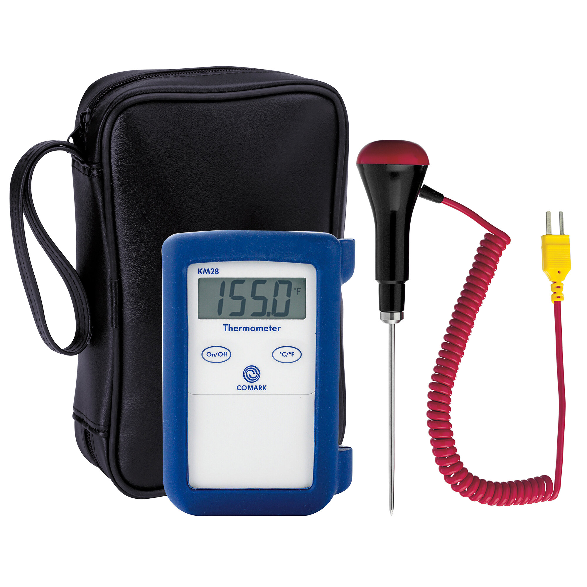Comark KM28/P3 Type-K Thermocouple Thermometer Kit with Protective ...