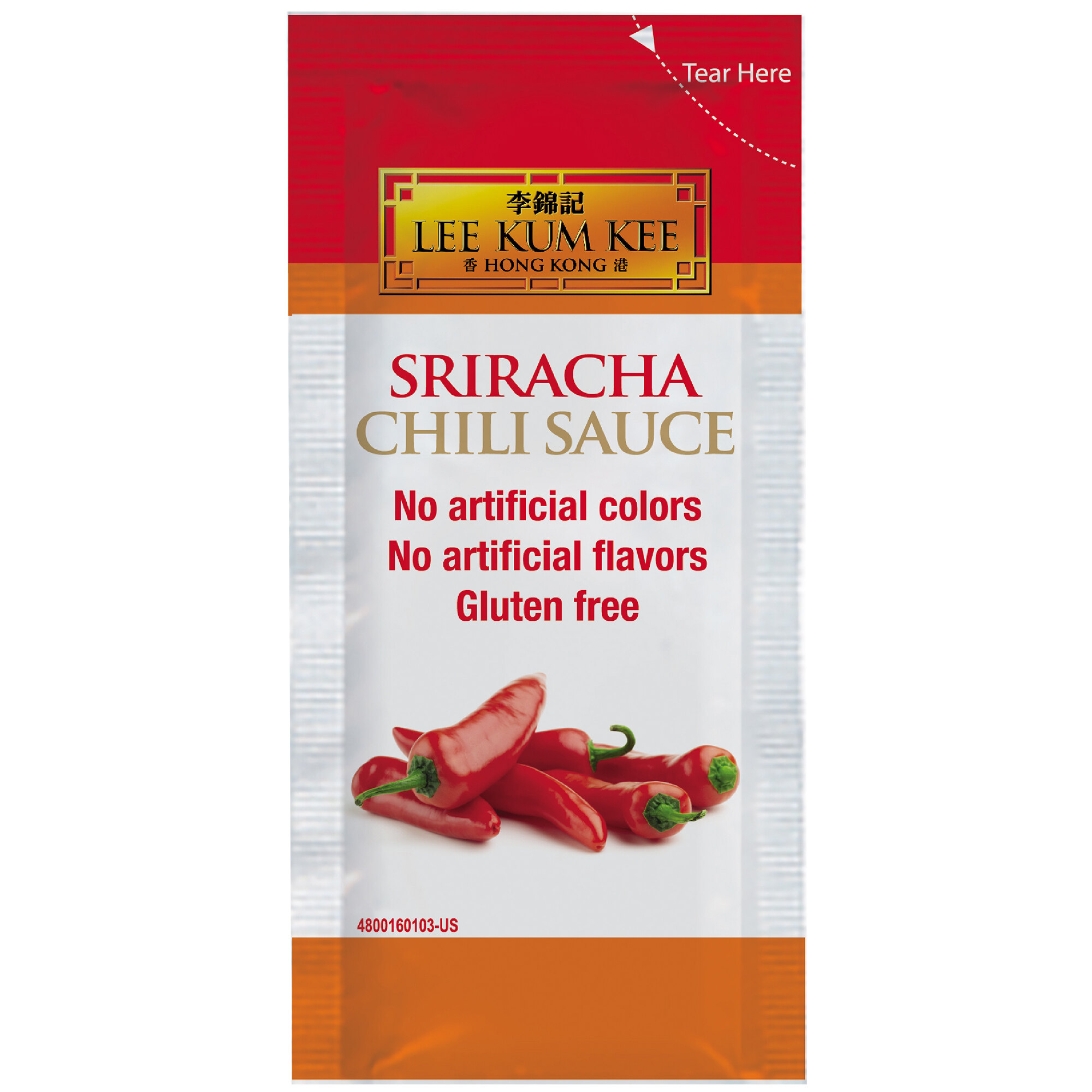 Lee Kum Kee 8 mL Sriracha Chili Sauce Packet - 500/Case