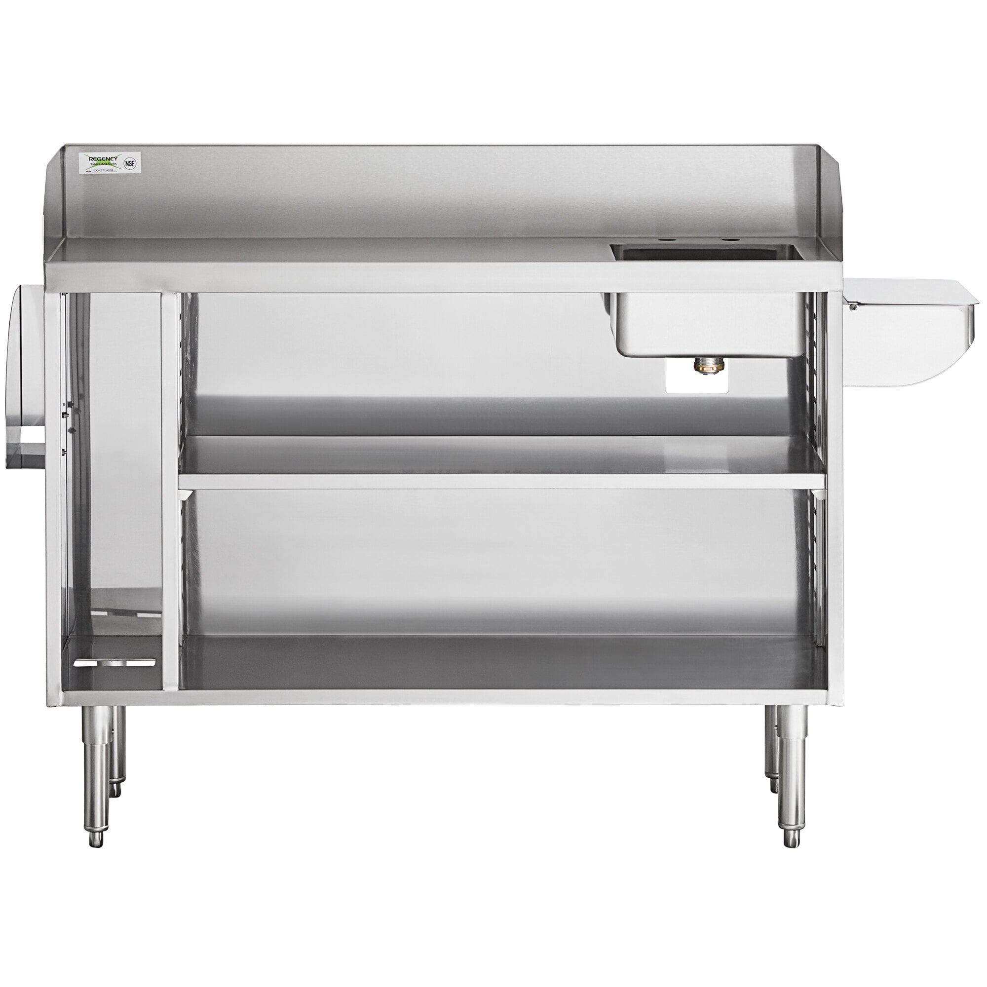 Regency 48" Stainless Steel Bussing / Waitress Station with Pan Holder ...
