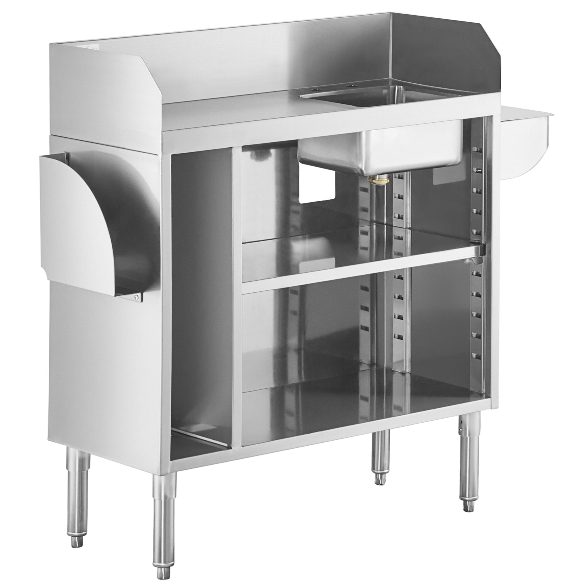 Regency 36" Stainless Steel Bussing / Waitress Station with Pan Holder ...
