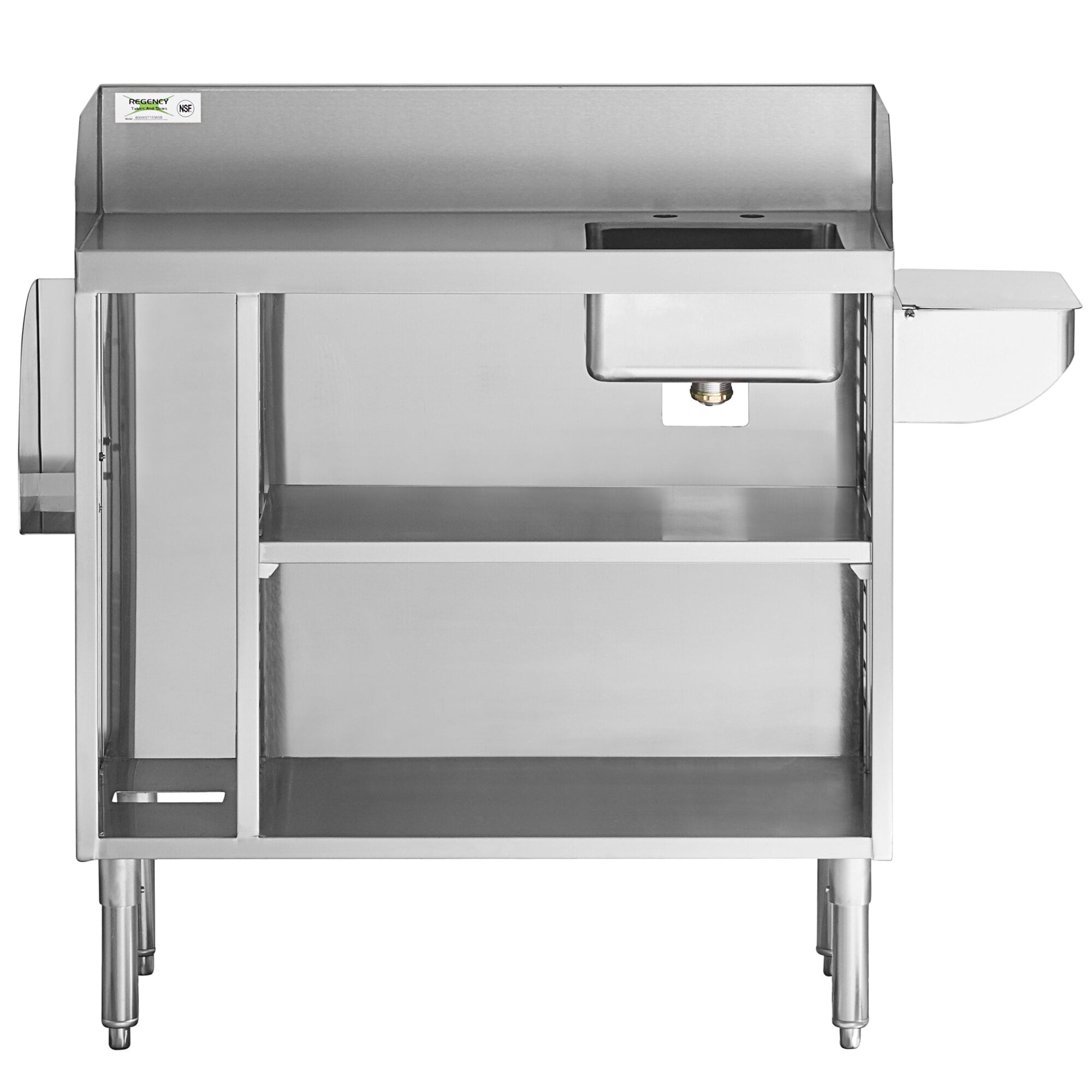 Regency 36" Stainless Steel Bussing / Waitress Station with Pan Holder ...