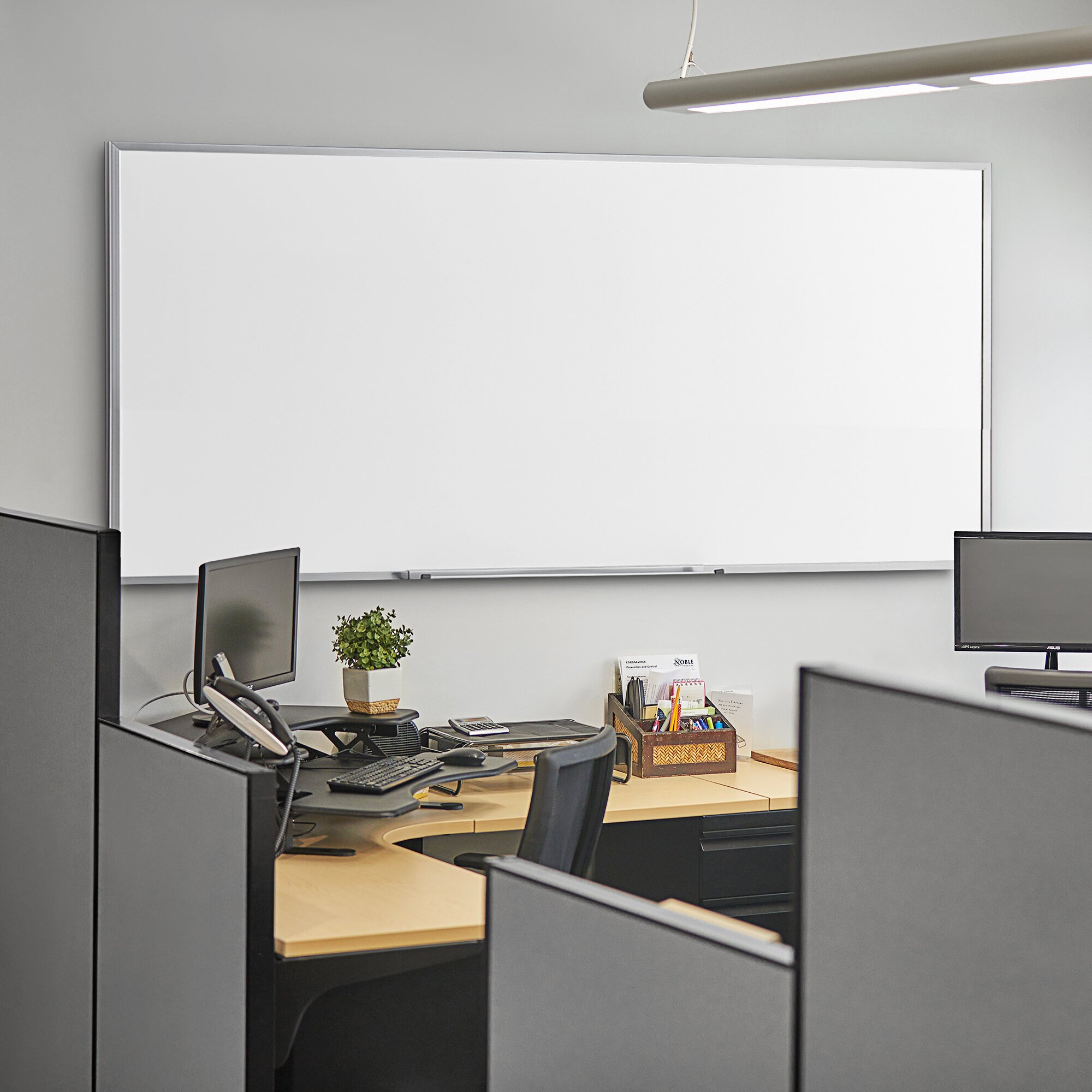 Dynamic by 360 Office Furniture 96" x 48" Wall-Mount Melamine ...