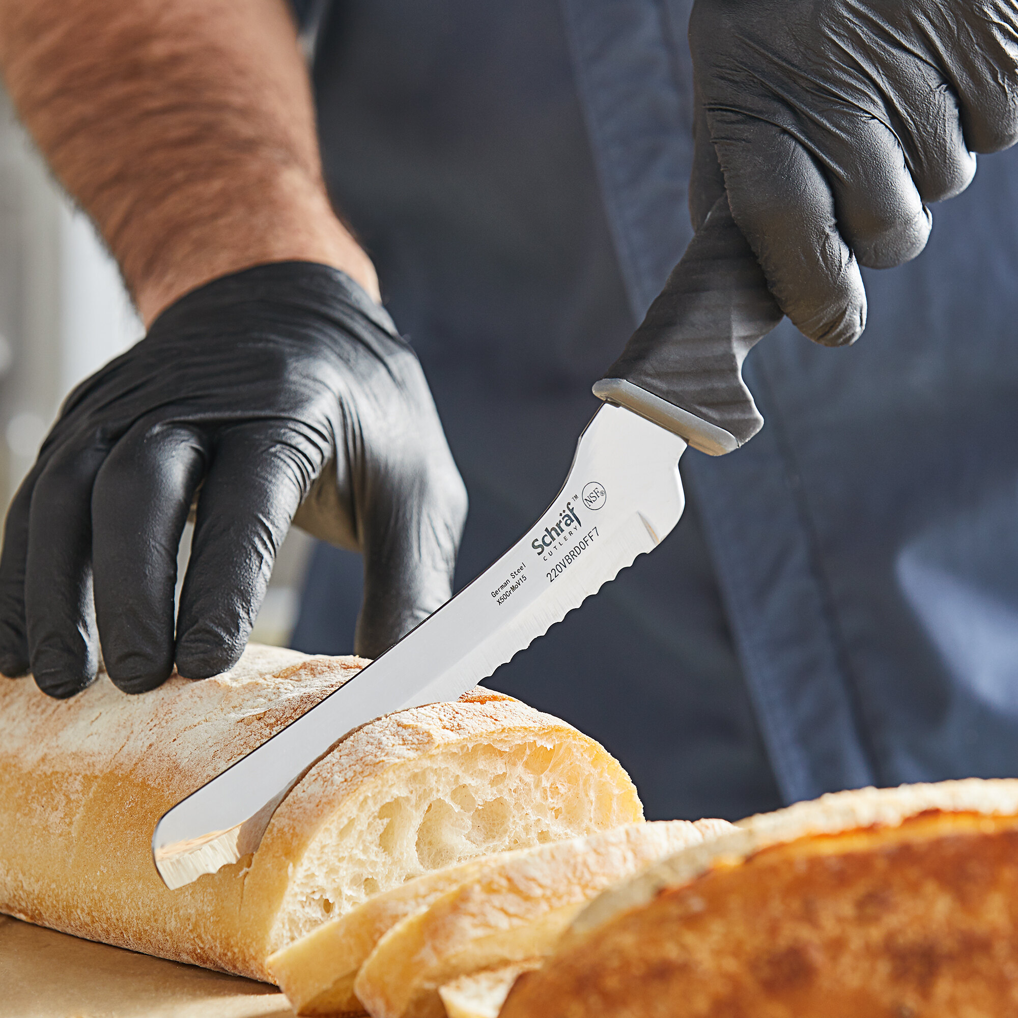 Schraf™ 7" Serrated Offset Bread Knife with TPRgrip Handle