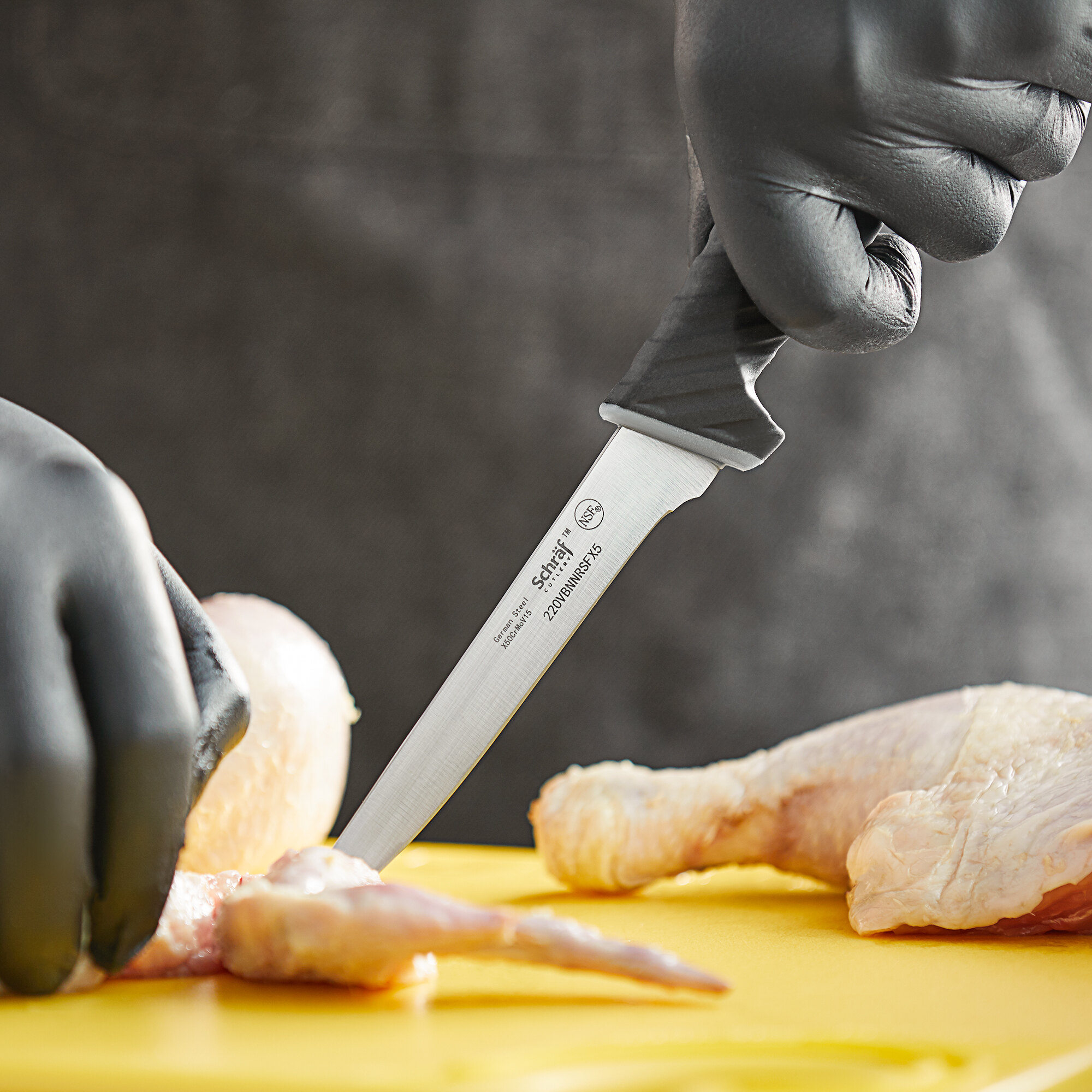 Schraf™ 5" Narrow Semi-Flexible Boning Knife with TPRgrip Handle