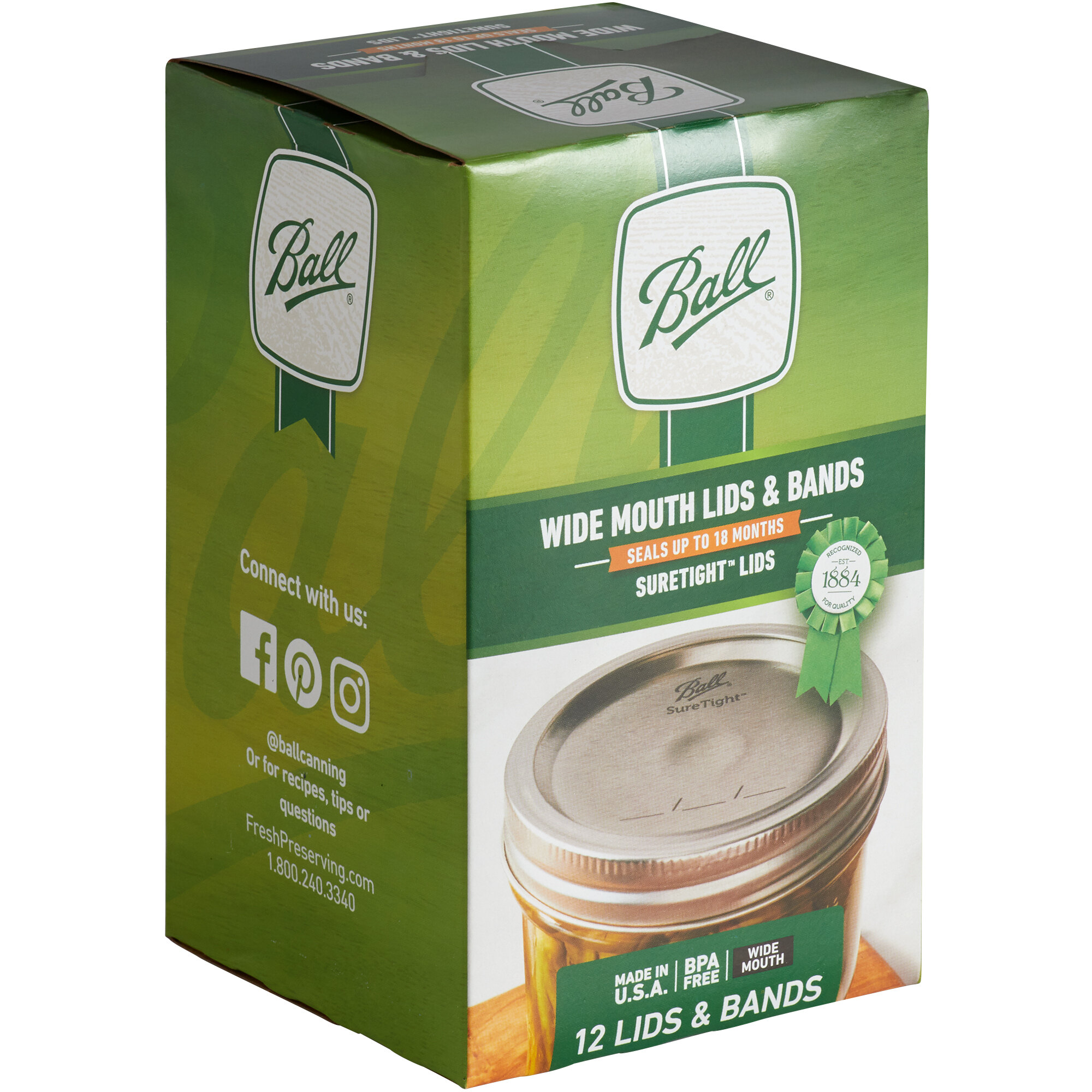 Ball 40000ZFP Wide Mouth Lids And Bands For Canning Jars Bulk 12 Pack ball-40000zfp-wide-mouth-lids-and-bands-for-canning-jars-bulk-12-pack