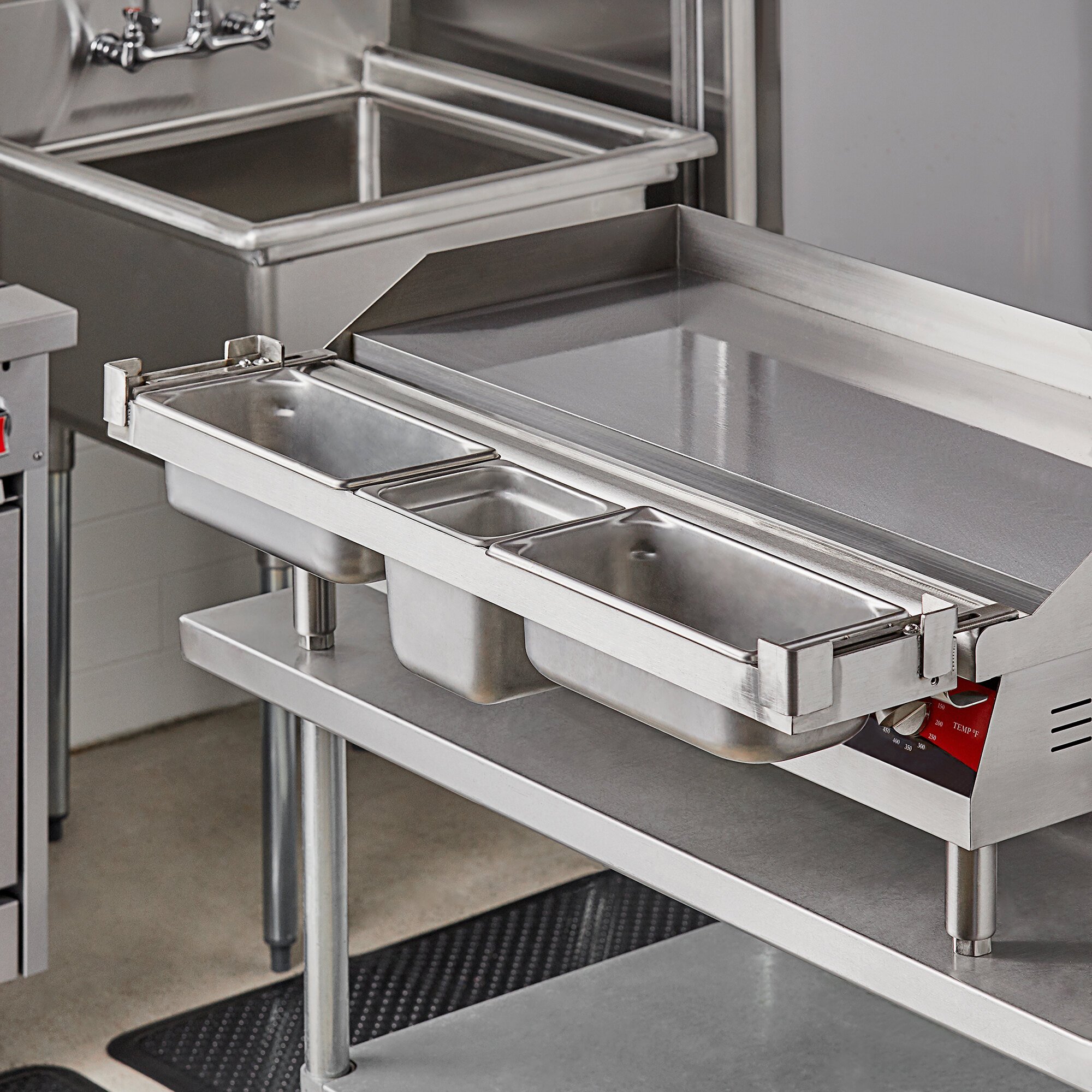 Universal 36" Griddle Condiment / Ingredient Rail