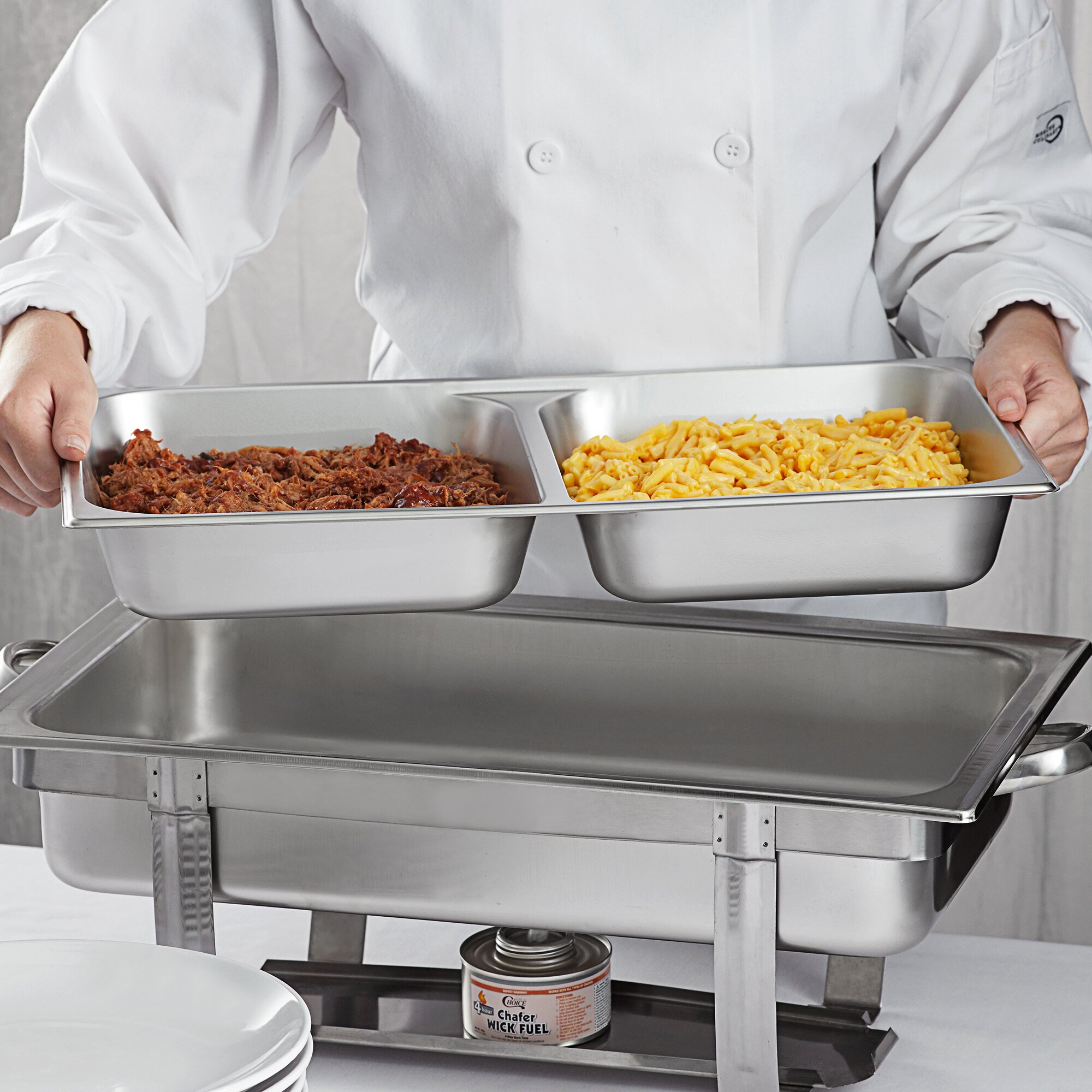 Full Size Steam Table Pan (Divided) - 2 1/2" Deep, Stainless Steel