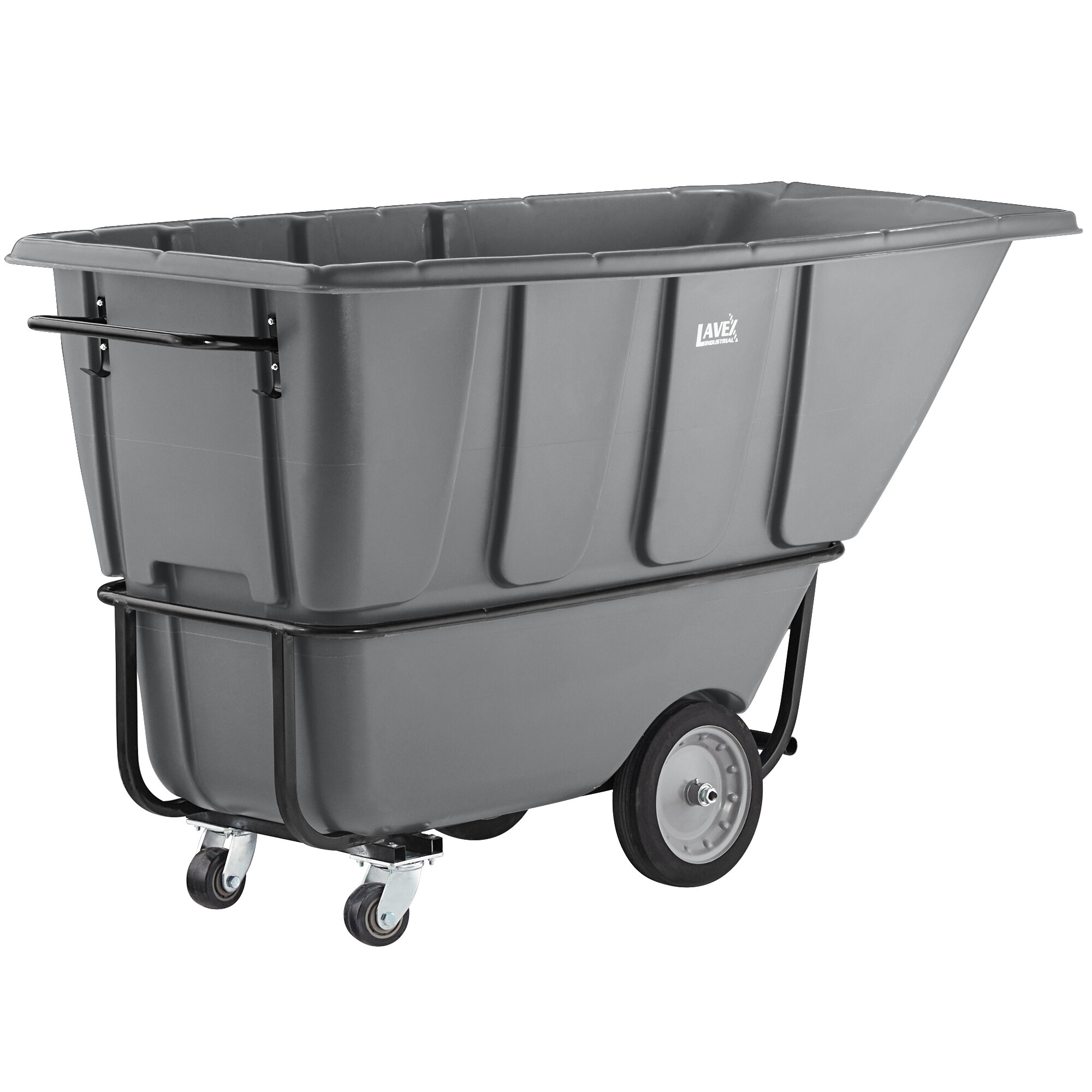 Lavex Industrial 1 Cubic Yard Gray Heavy-Duty Tilt Truck / Trash Cart ...