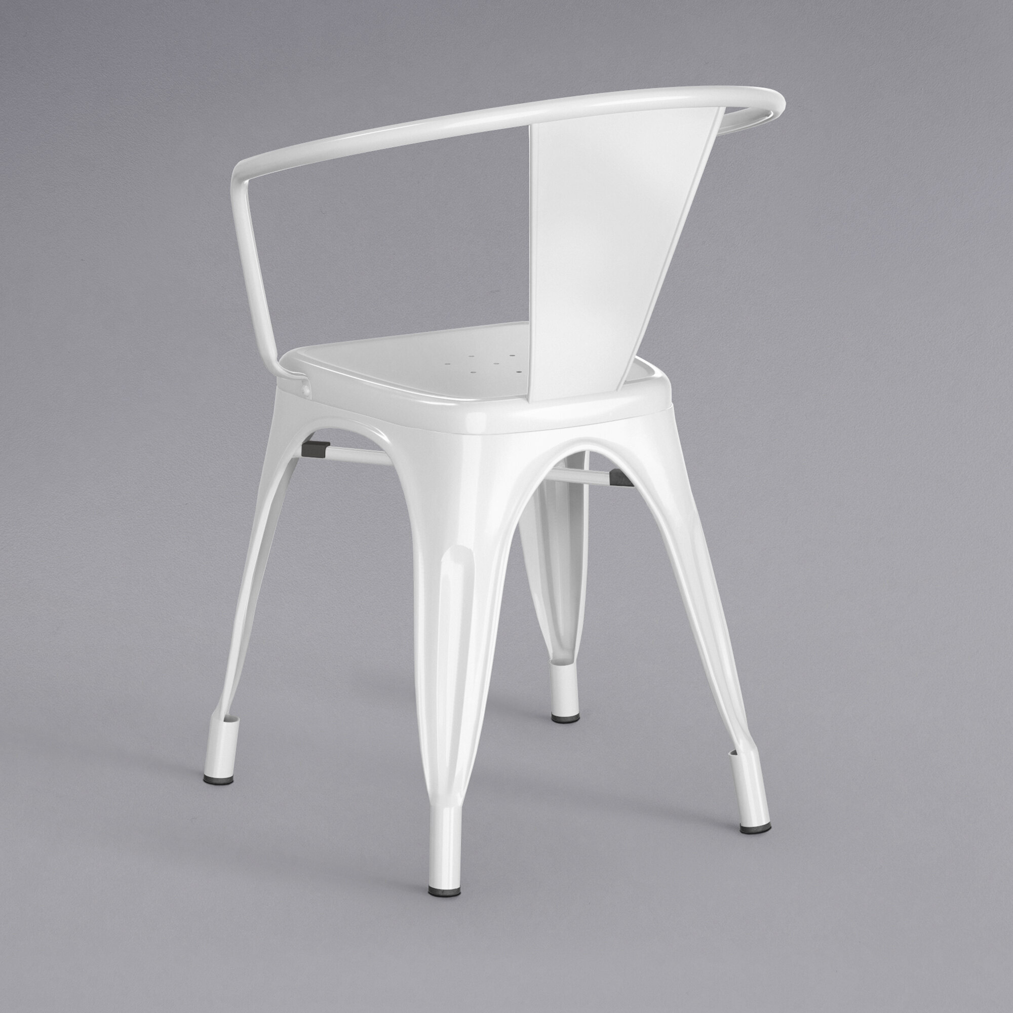 Lancaster Table & Seating Alloy Series White Metal Indoor / Outdoor ...