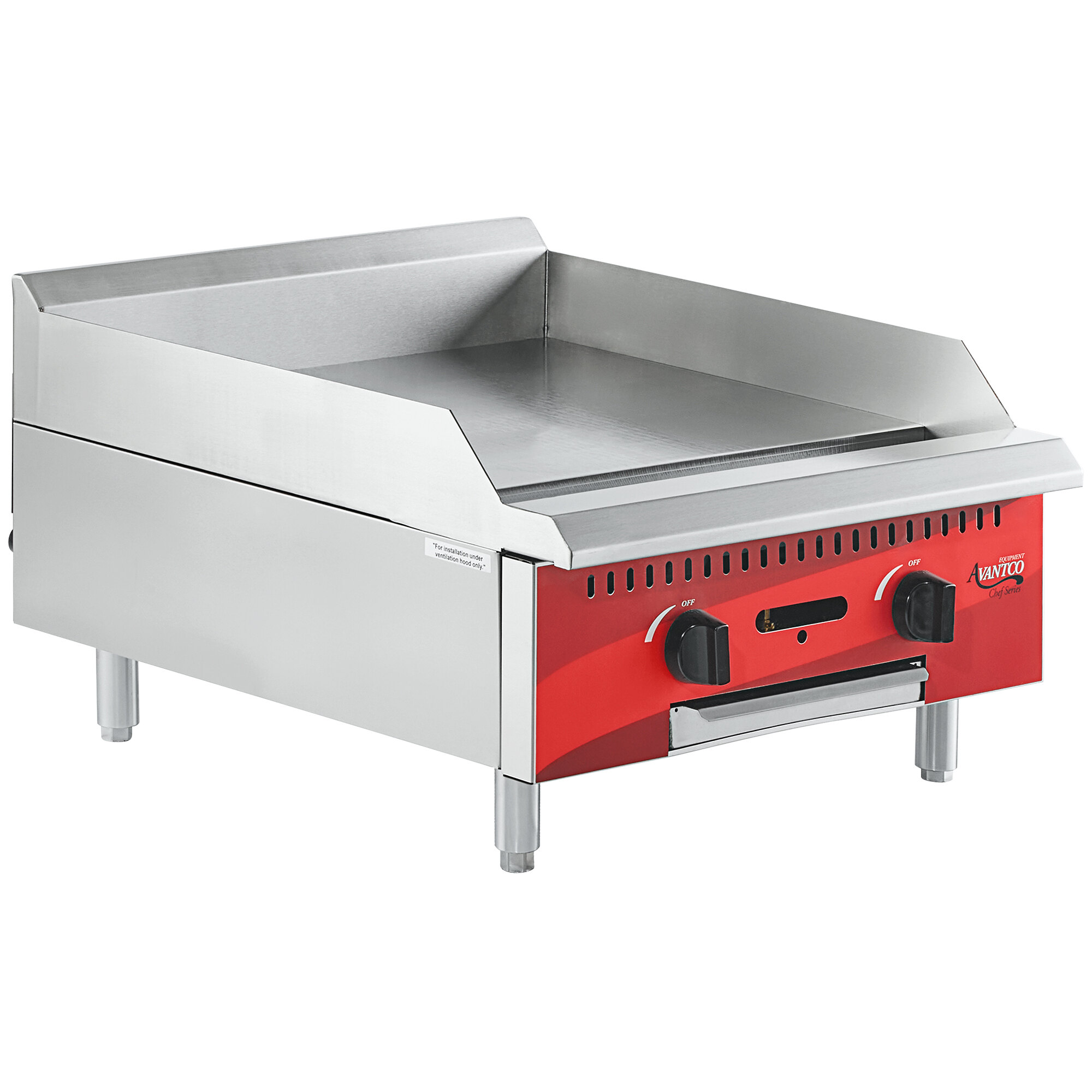 Avantco Chef Series CAG24MG 24" Countertop Gas Griddle with Manual ...