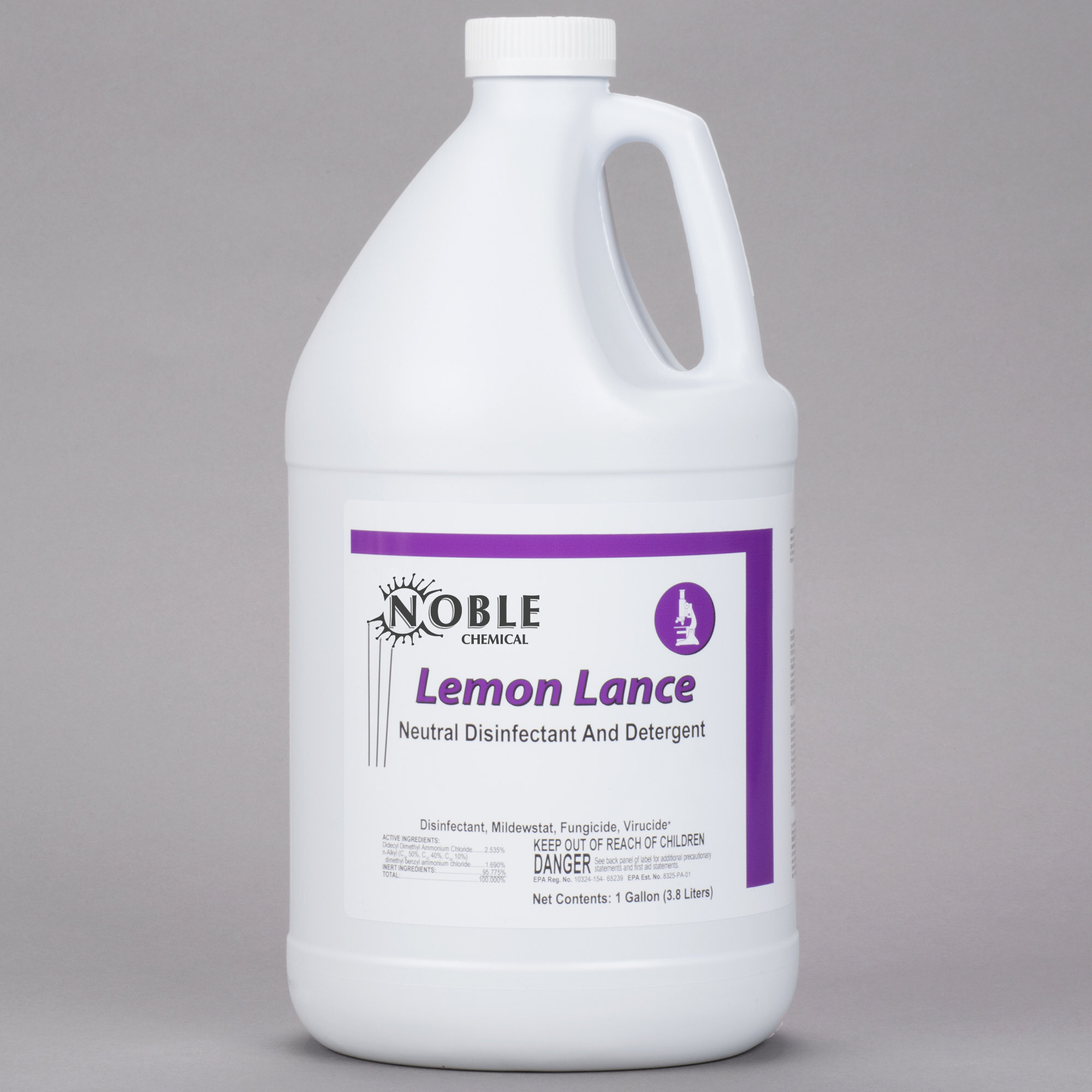 Noble Chemical Lemon Lance 1 Gallon / 128 oz. Disinfectant & Detergent ...