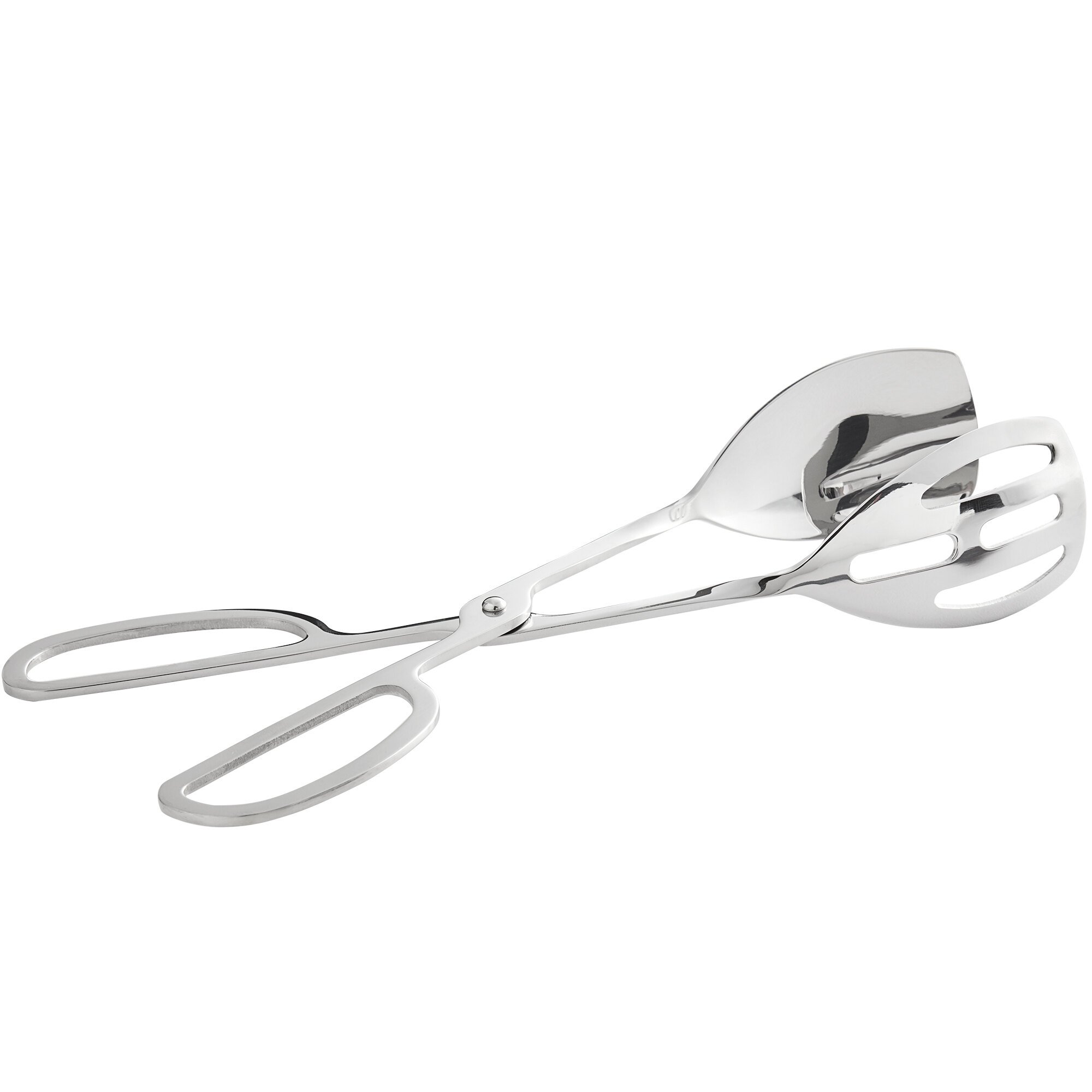 Acopa 9 3/4" 18/8 Stainless Steel Scissor Tongs with Smooth Edge