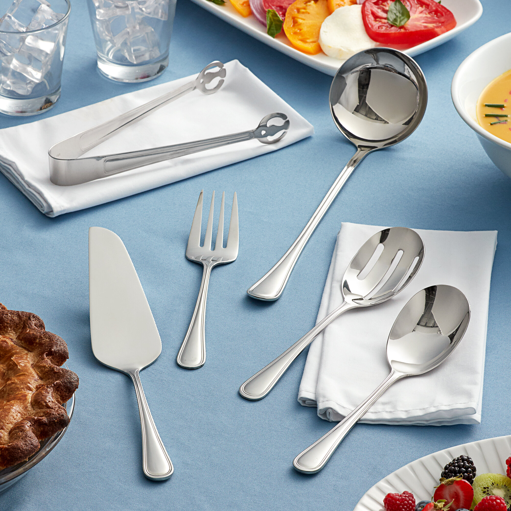 Acopa Serving Utensil Set (6-Pieces, 18/8 Stainless Steel)