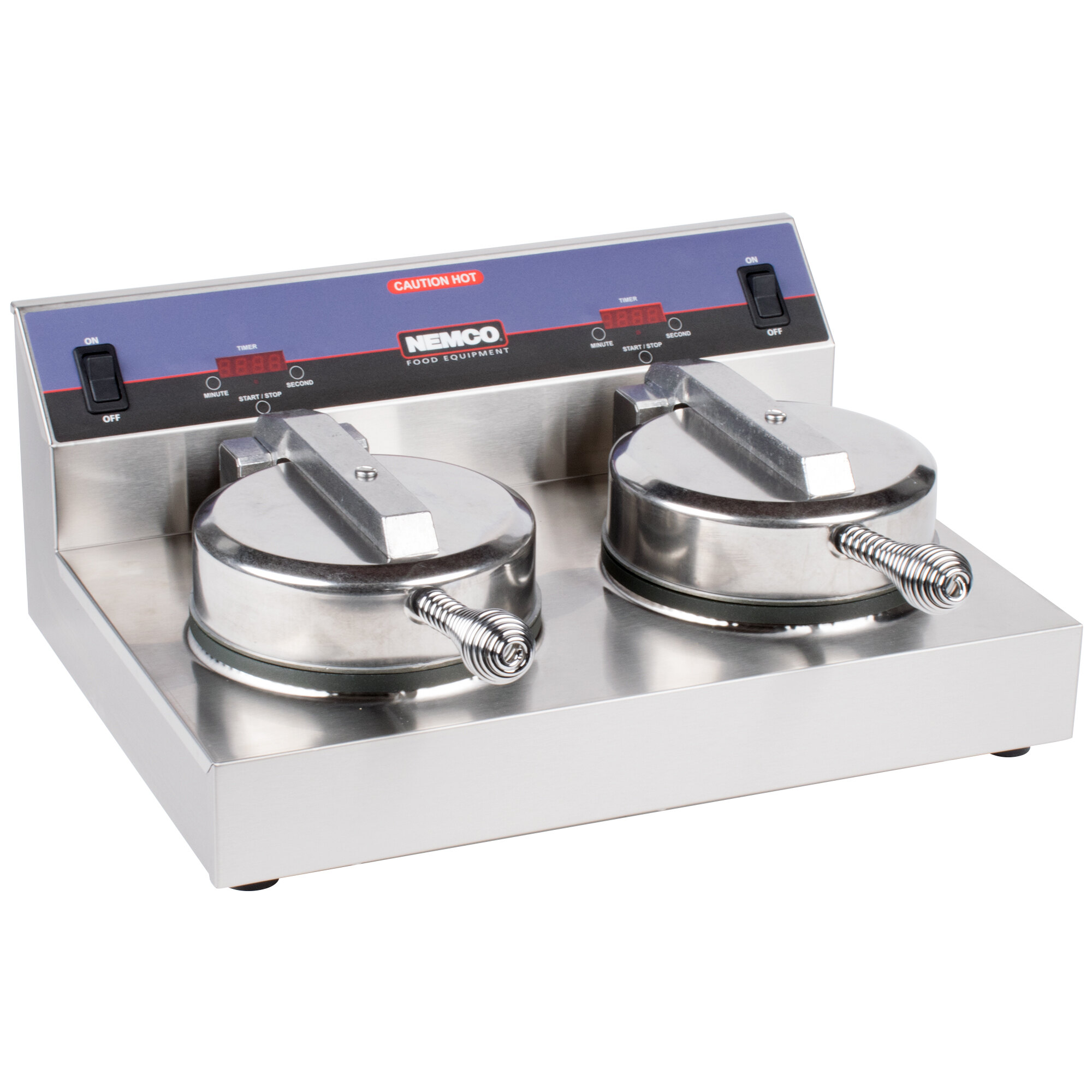 Nemco 7000A-2S240 SilverStone Non-Stick Dual Waffle Maker - 240V