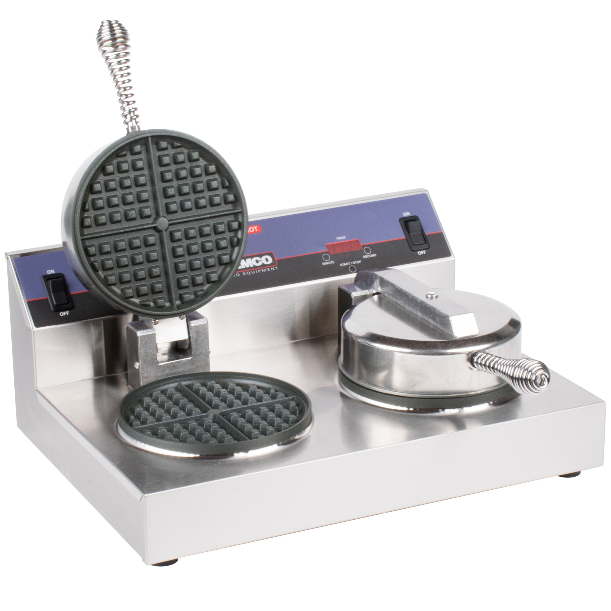 Nemco 7000A-2S240 SilverStone Non-Stick Dual Waffle Maker - 240V