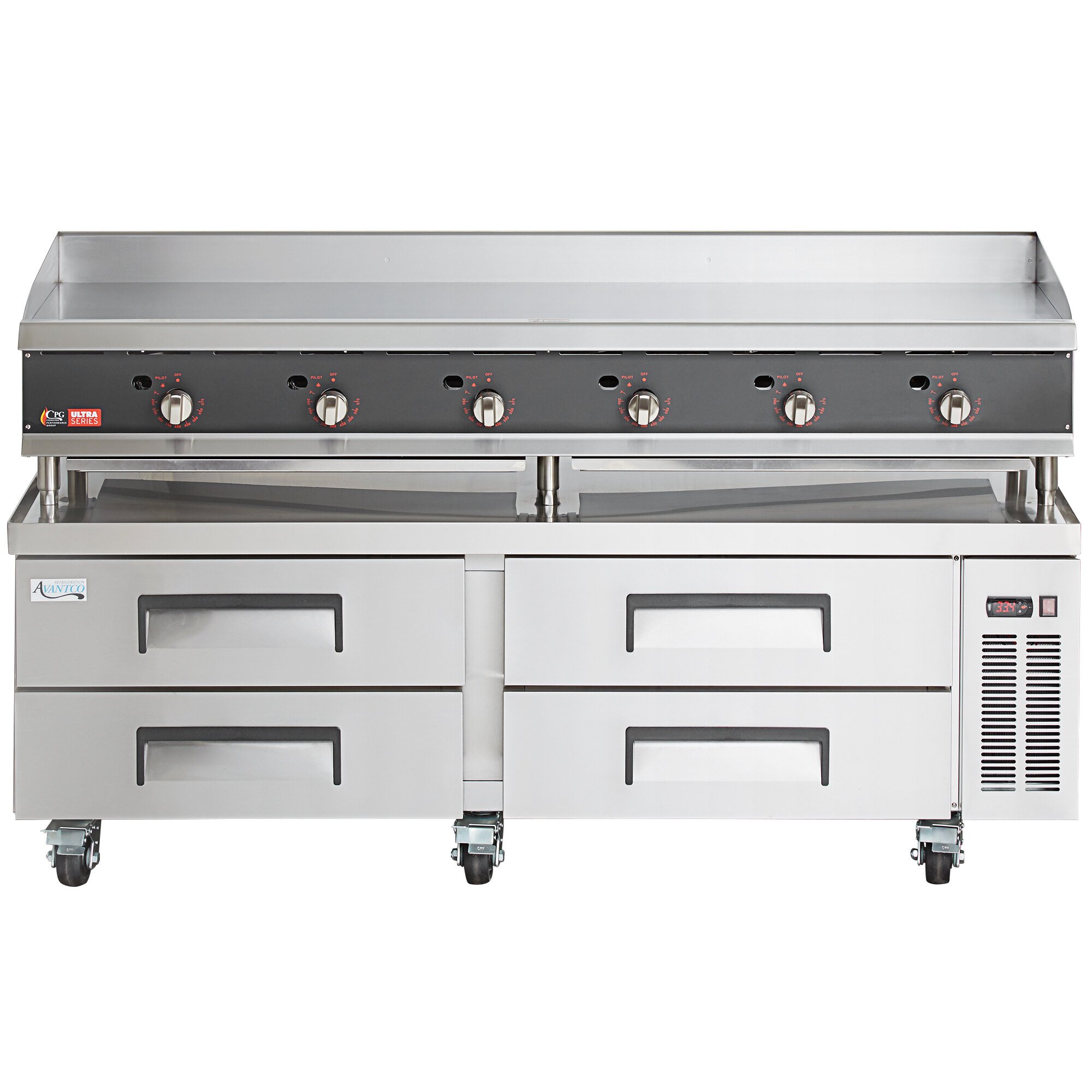 Cooking Performance Group 72L Ultra Series 72" Heavy-Duty Chrome Plated ...