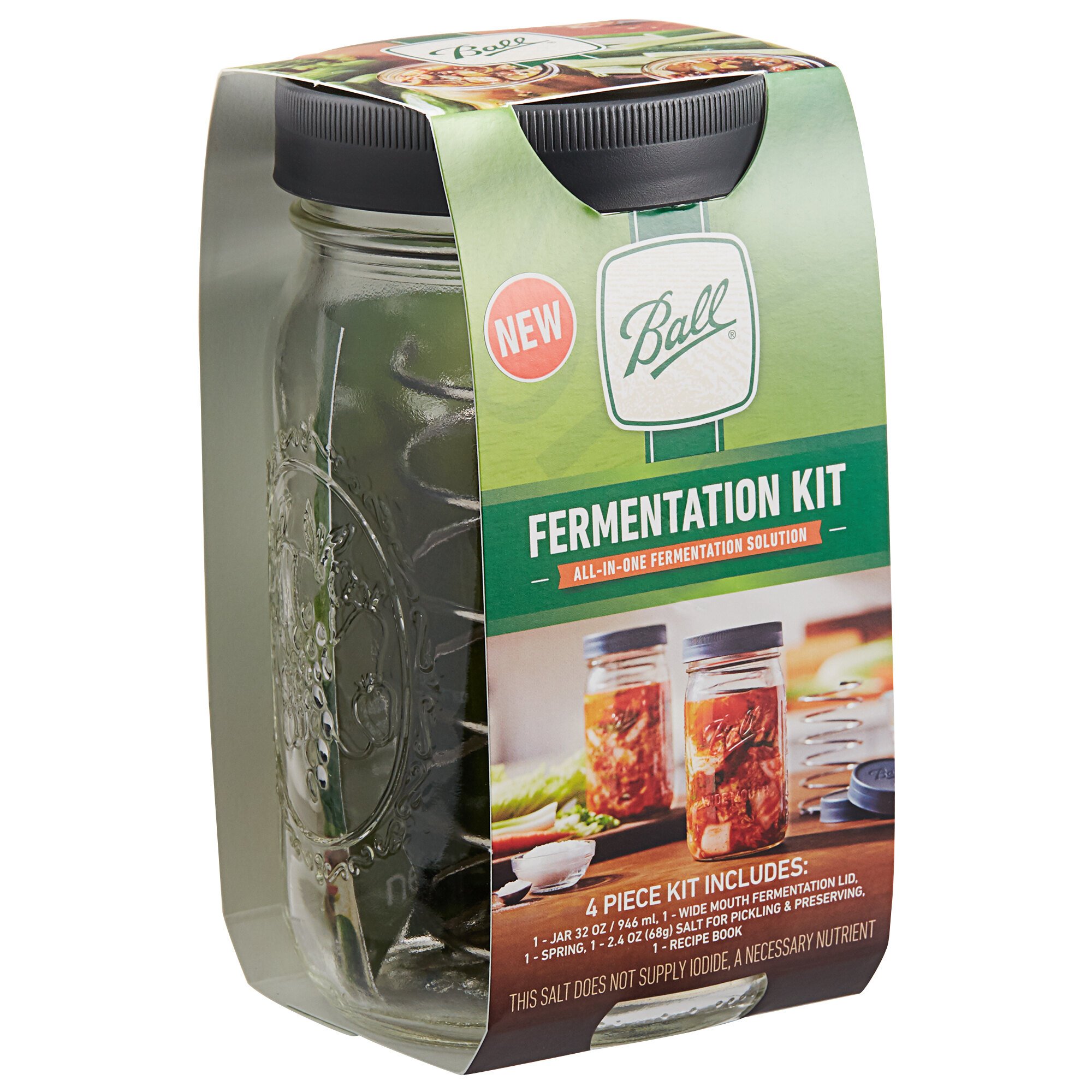 Ball Fermentation Kit with Wide Mouth Quart Jar (32 oz.)