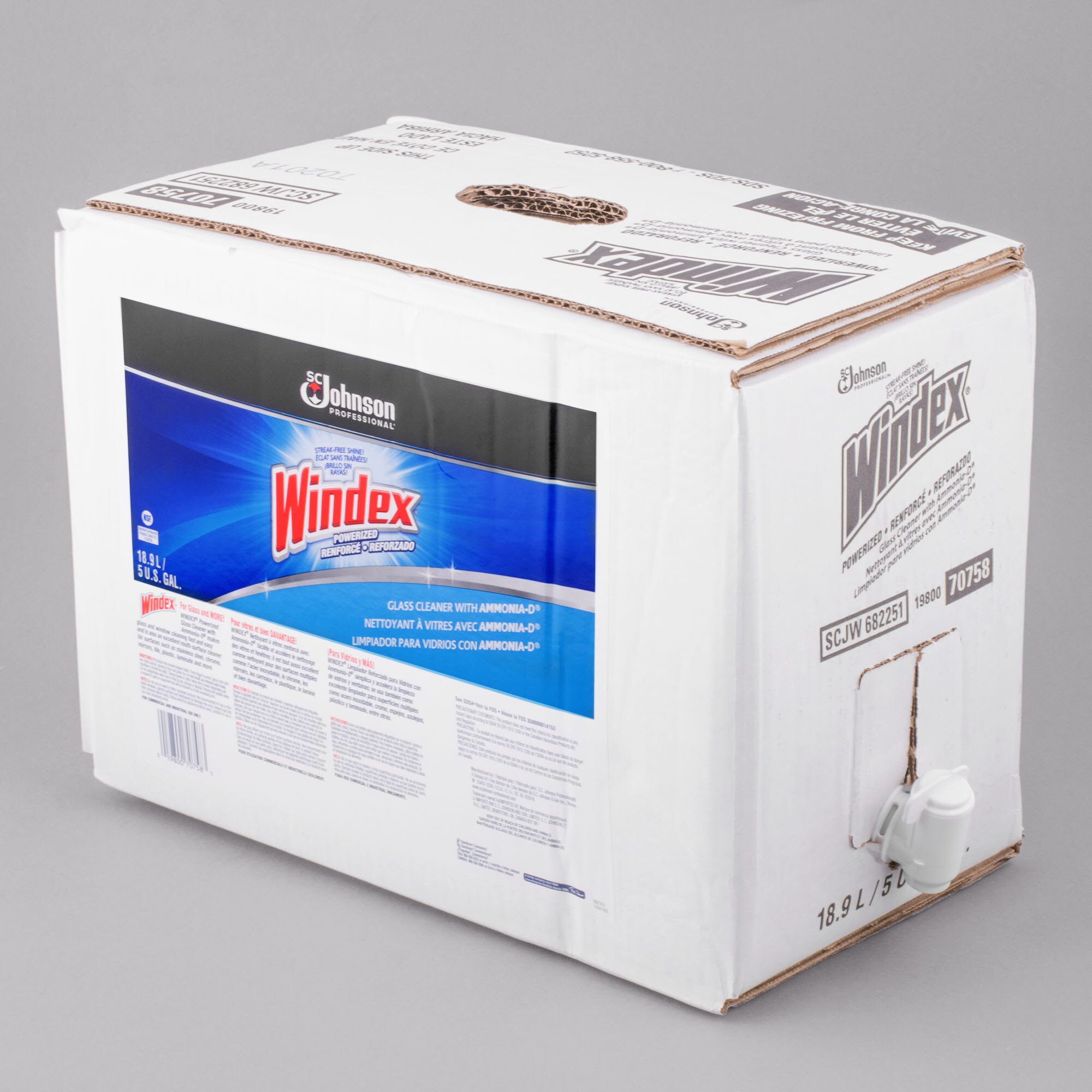 SC Johnson Windex® 696502 5 gallon / 640 oz. Bag in Box (RTU) Powerized ...